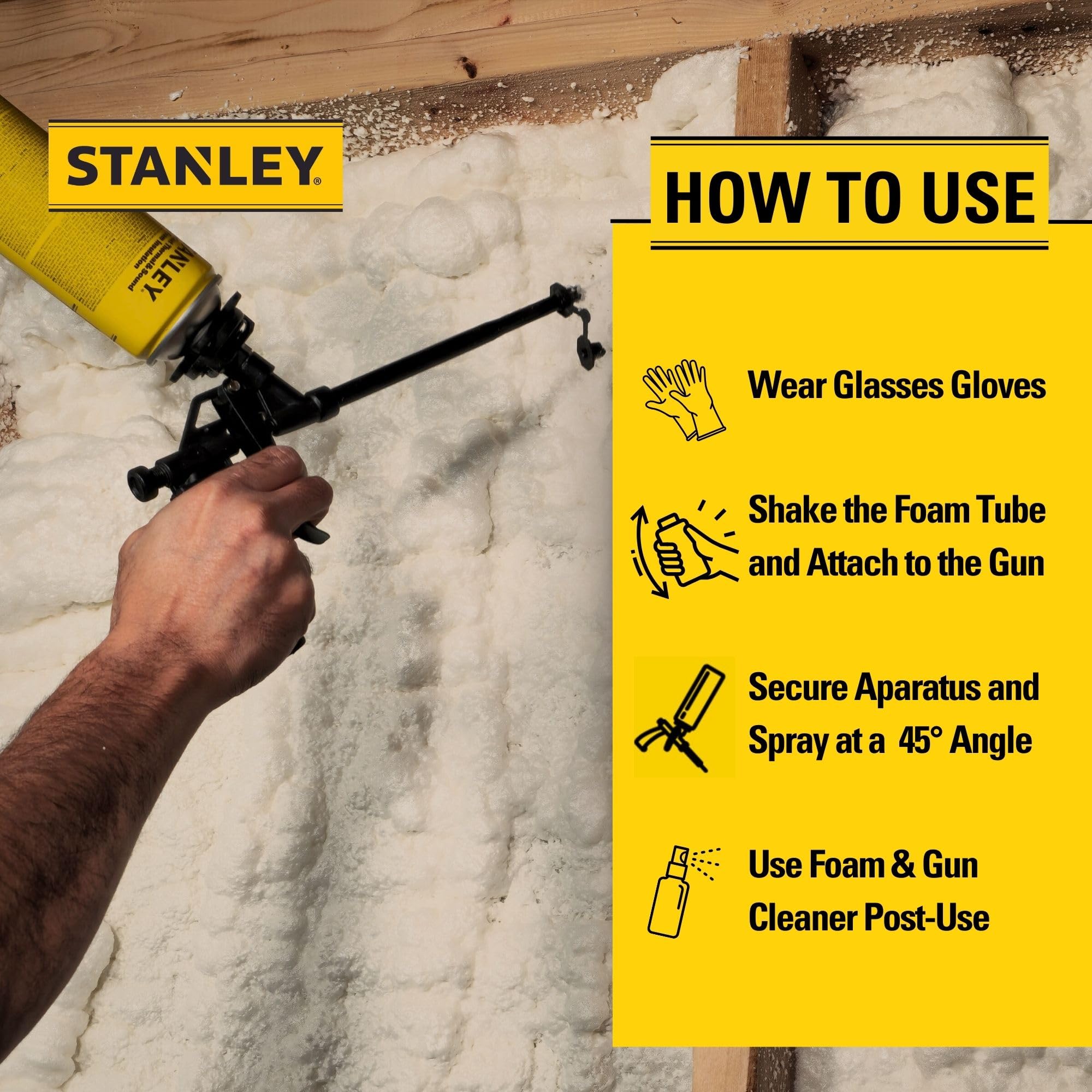 Snapklik.com : STANLEY Supercoat Spray Foam Insulation - Closed Cell ...