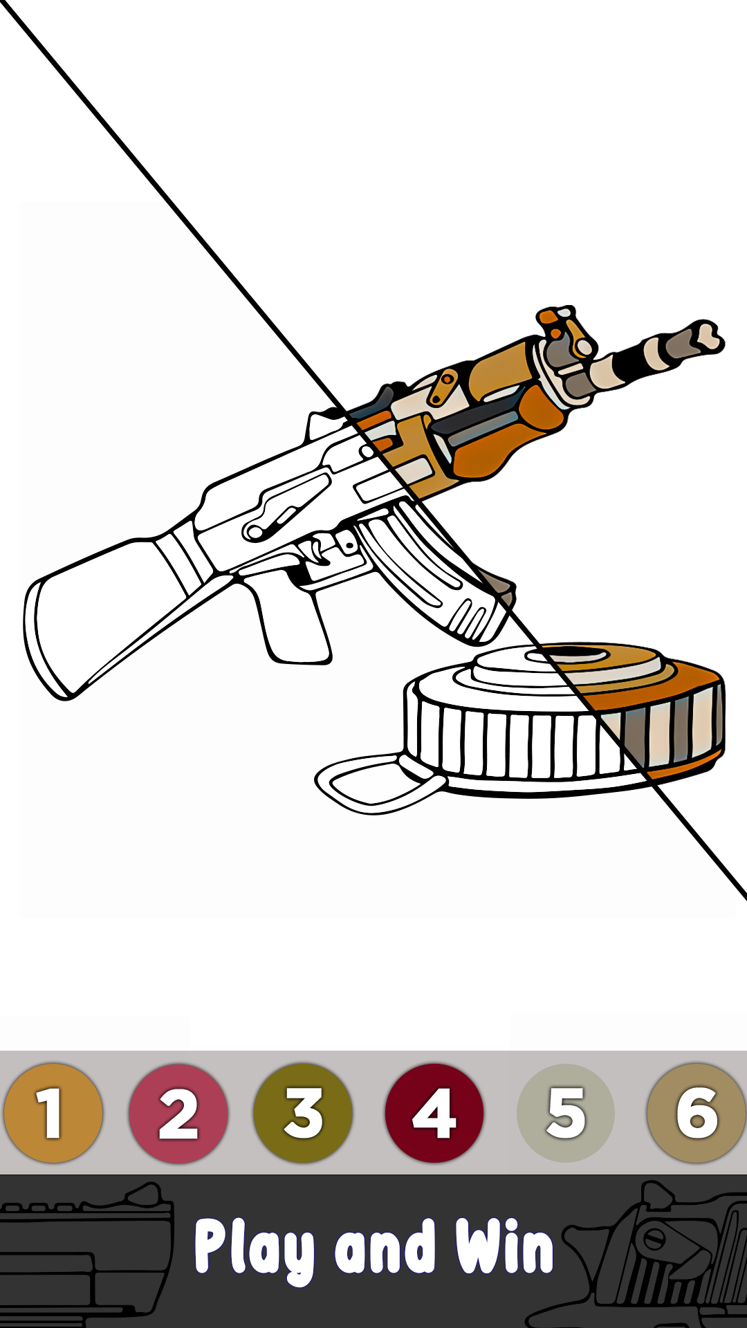 Guns Color by Number - Weapons Paint + Glitter + Crayon + Oil Paint ...
