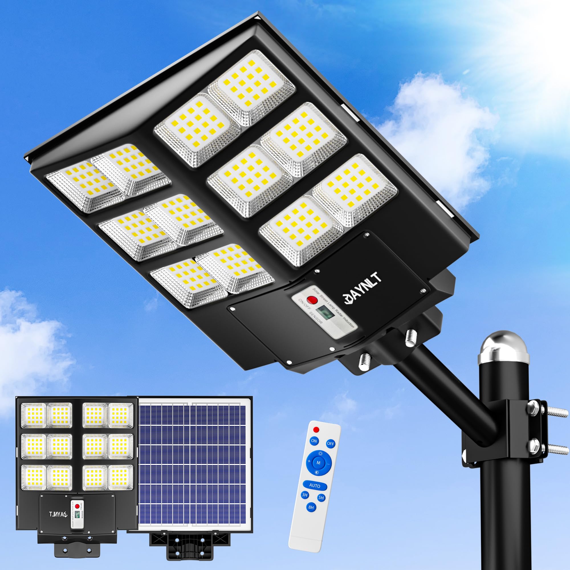 Snapklik.com : 1800W Solar Street Lights Outdoor, 6500K Highest Lumen ...