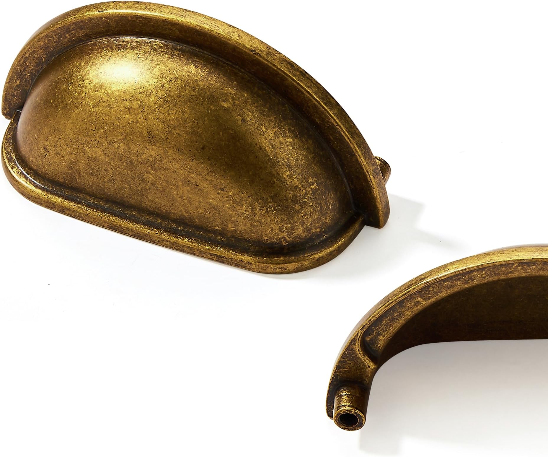 khtumeware 10 Pack 3" Antique Brass Cabinet Cup Pulls Vintage Drawer ...