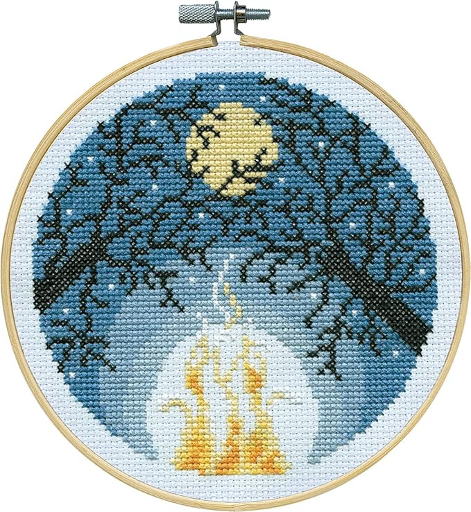 Amazon.com: Campfire Counted Cross Stitch Kit with Hoop