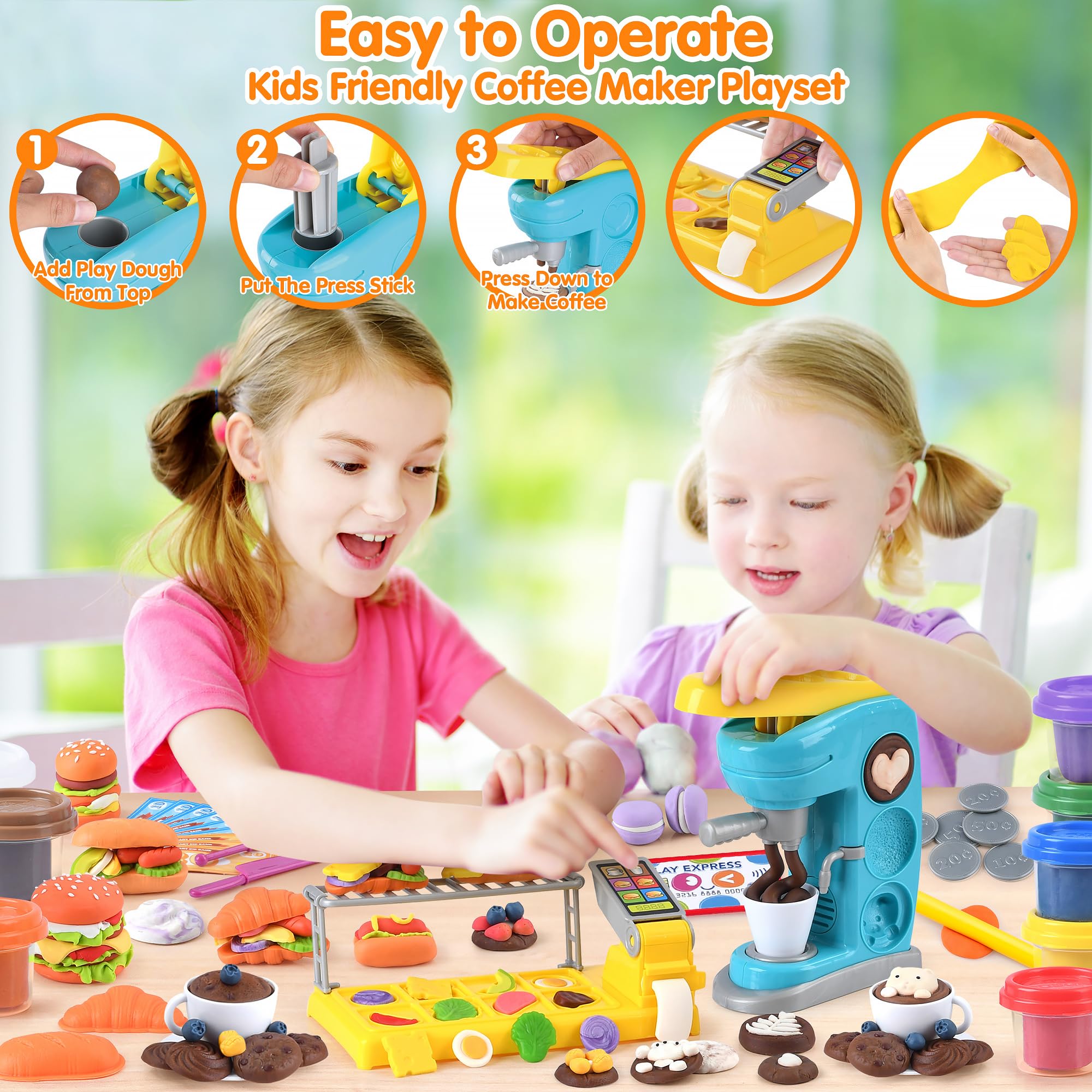 Snapklik.com : Color Dough Sets For Kids 2-4 4-8, Toy Kitchen Creation ...