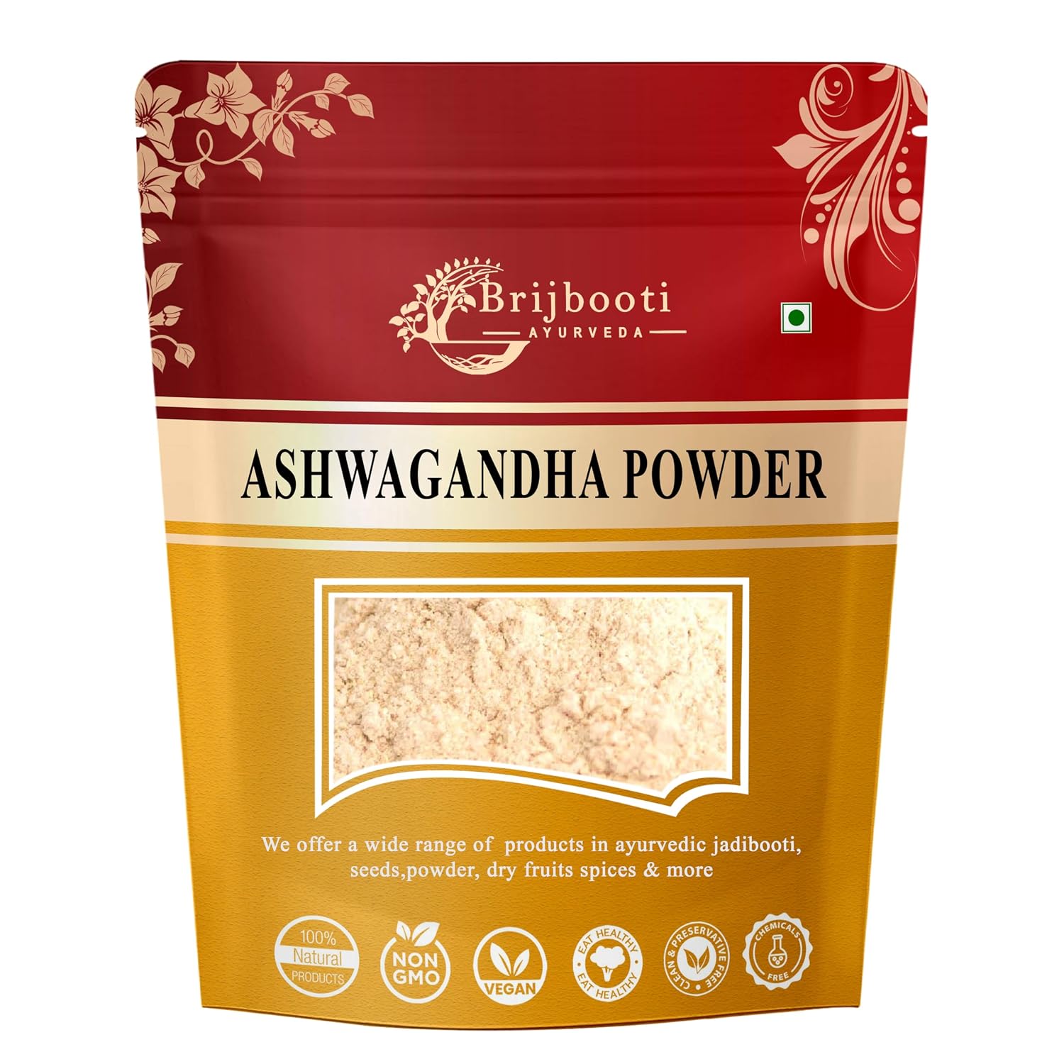 Brijbooti Nagori Ashwagandha Root Powder -(250 Gr) - Natural Asgandh ...