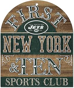 Amazon.com : WinCraft NFL New York Jets 91168010 Wood Club Sign, 10" x ...