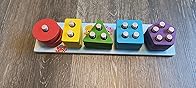 Amazon.com: Lucas & Friends Wooden Stacking and Sorting Toys for ...