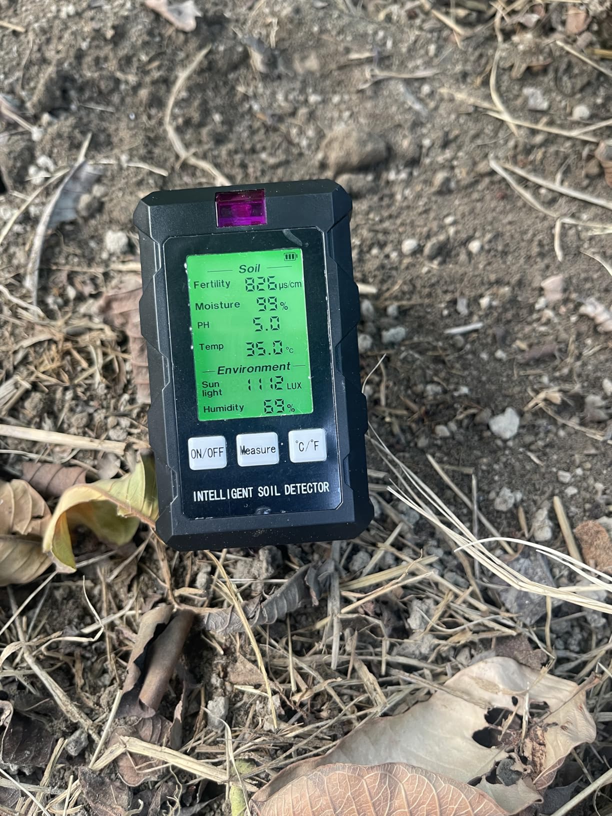 HASTHIP® 6-in-1 Soil Test Meter with Dual Probes, Backlit LCD Display ...