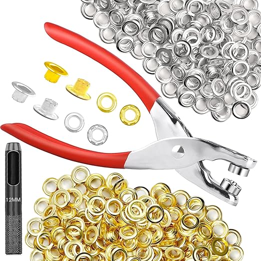 Amazon.com: 640Pcs Grommet Tool Kit with Eyelet Pliers, NXTOV 1/2 Inch ...