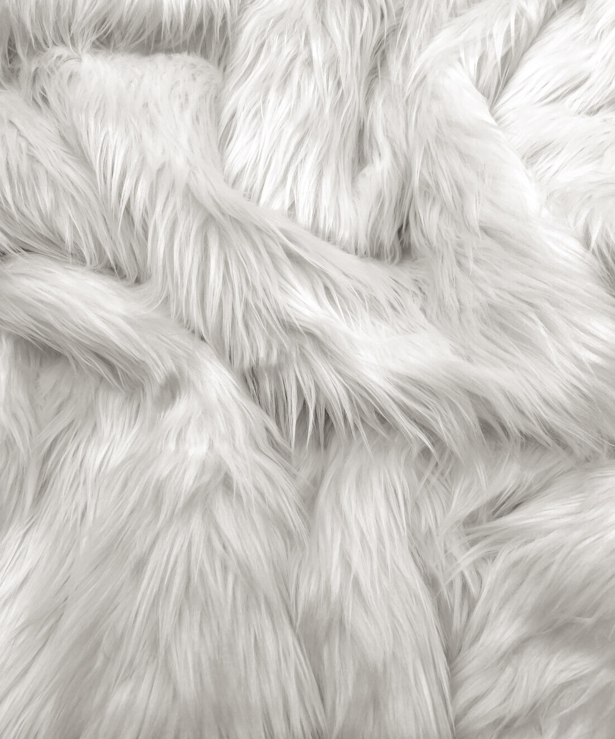 Amazon.com: EOVEA Shaggy Faux Fur Fabric by The Yard - 18" X 60" Inch ...