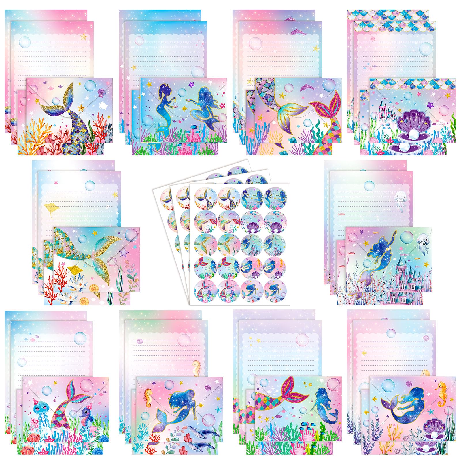 Amazon.com : TaoBary 160 Packs Stationery Paper Set (50 Double Sided ...