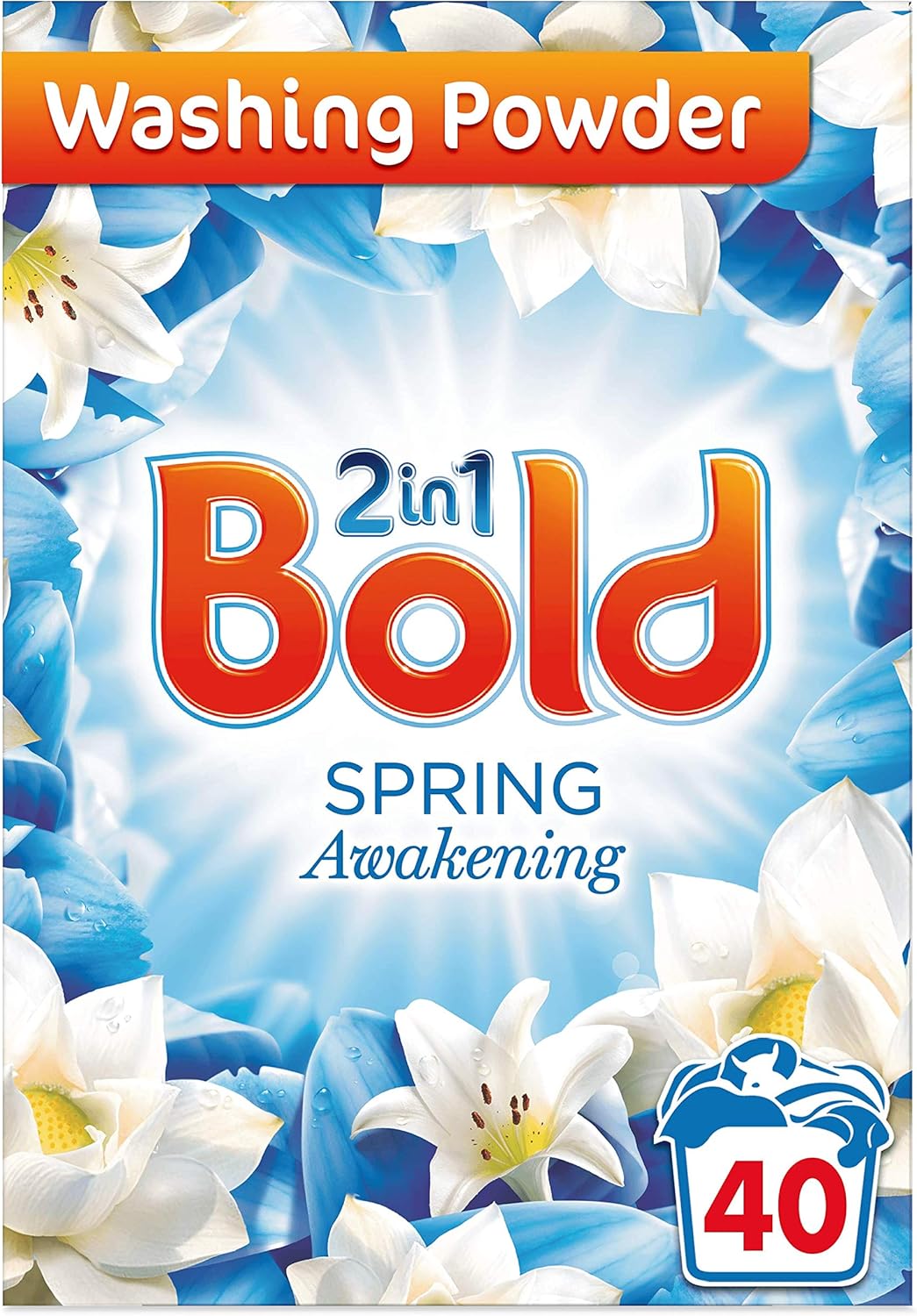 Bold 2-in-1 Washing Powder Spring Awakening 40 Washes, with A Touch of ...