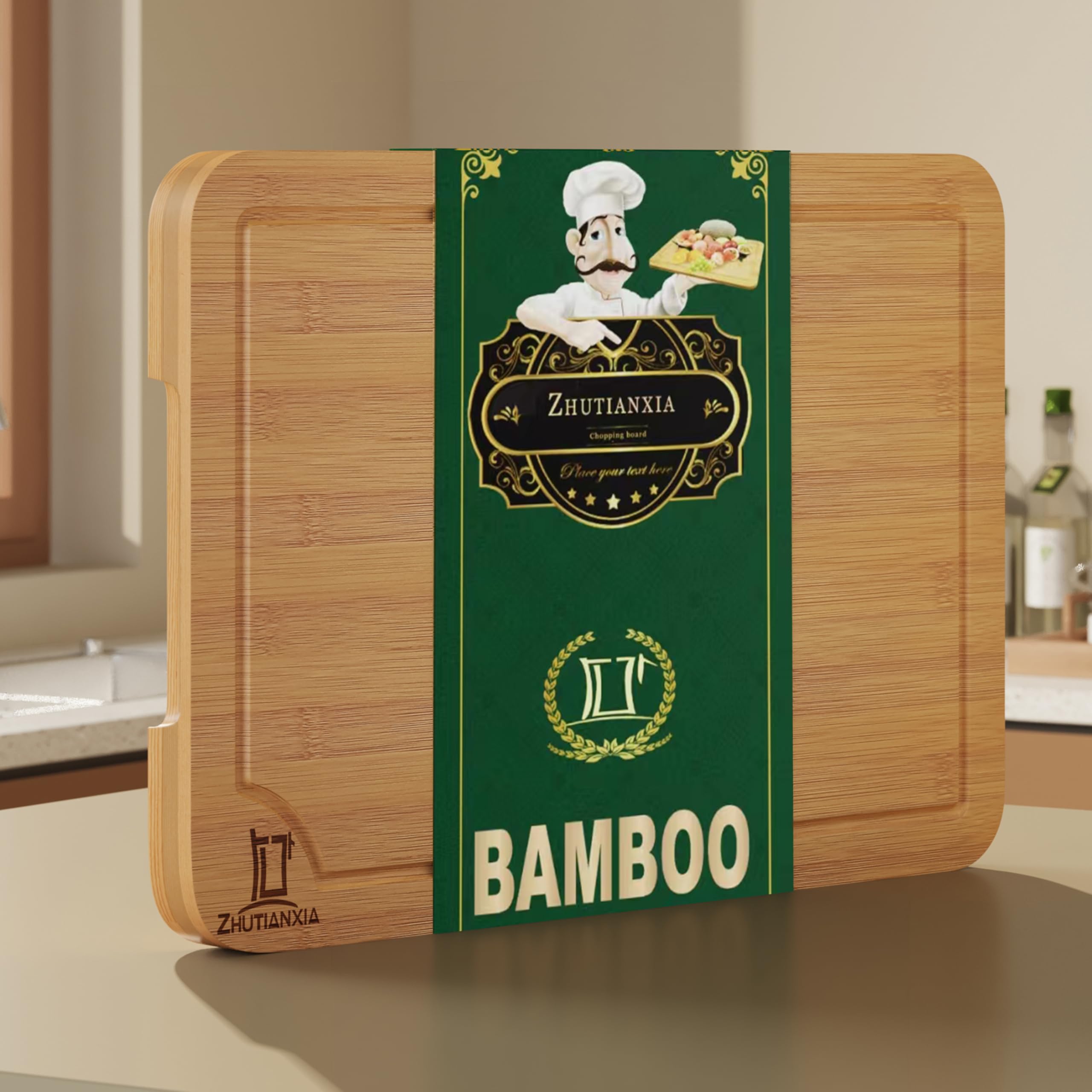 Amazon.com: Bamboo Cutting Boards for Kitchen - Small Wood Board with ...