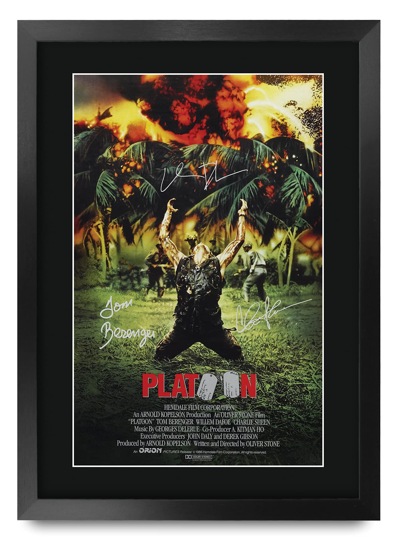 HWC Trading A3 FR Platoon Movie Poster Tom Berenger Willem Dafoe ...