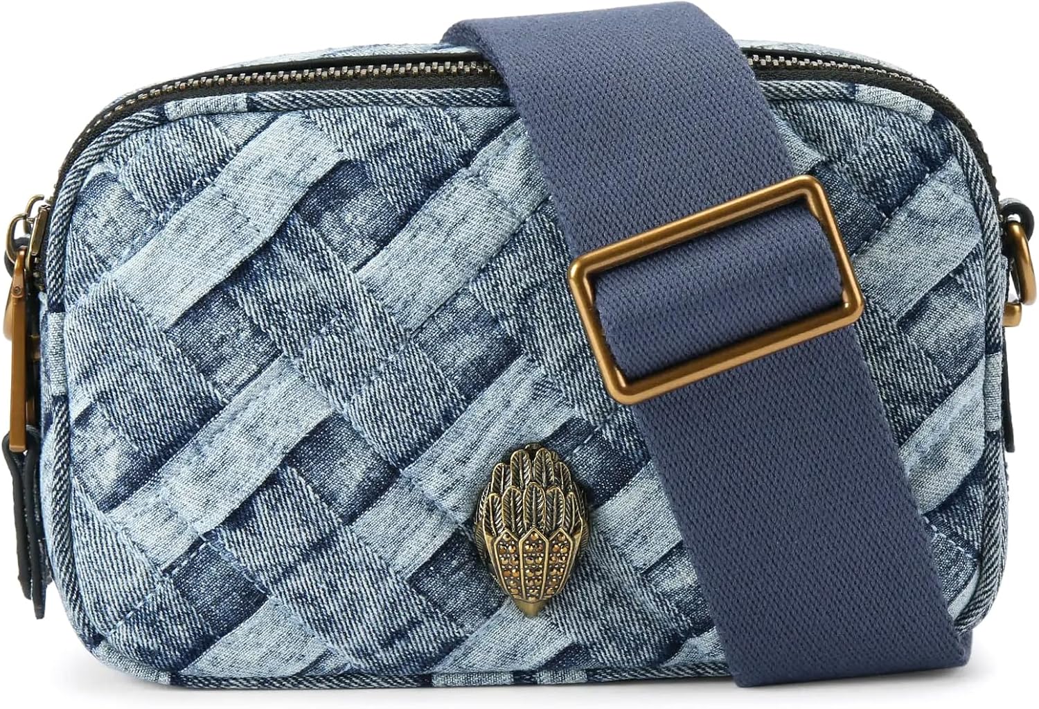 Amazon.com: Kurt Geiger London Two-Zip Kensington Denim Woven Camera ...