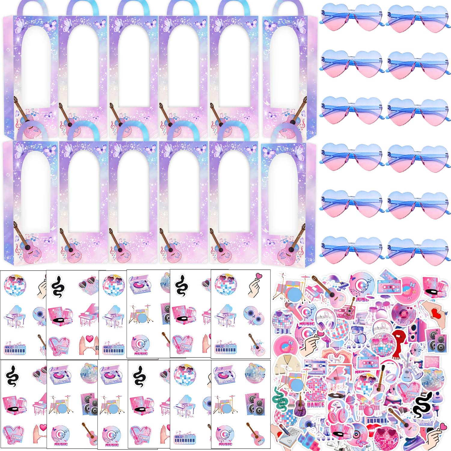 Amazon.com: qhqqwzxqc 110Pcs Popular Music Birthday Party Favors Pack ...