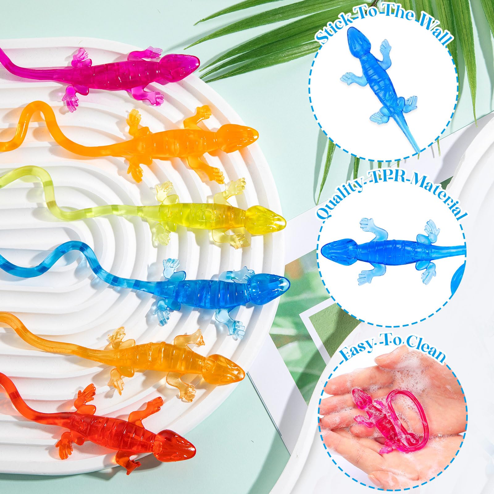 Snapklik.com : 100 PCS Sticky Lizards For Kids, Stretchy Sticky Lizards ...