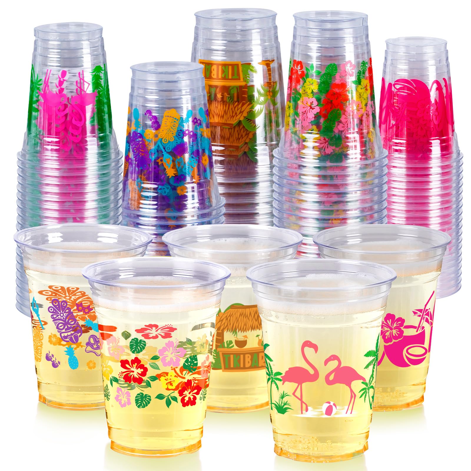 Snapklik.com : GuassLee 50 Luau Cups For Hawaiian Luau Party Decorations