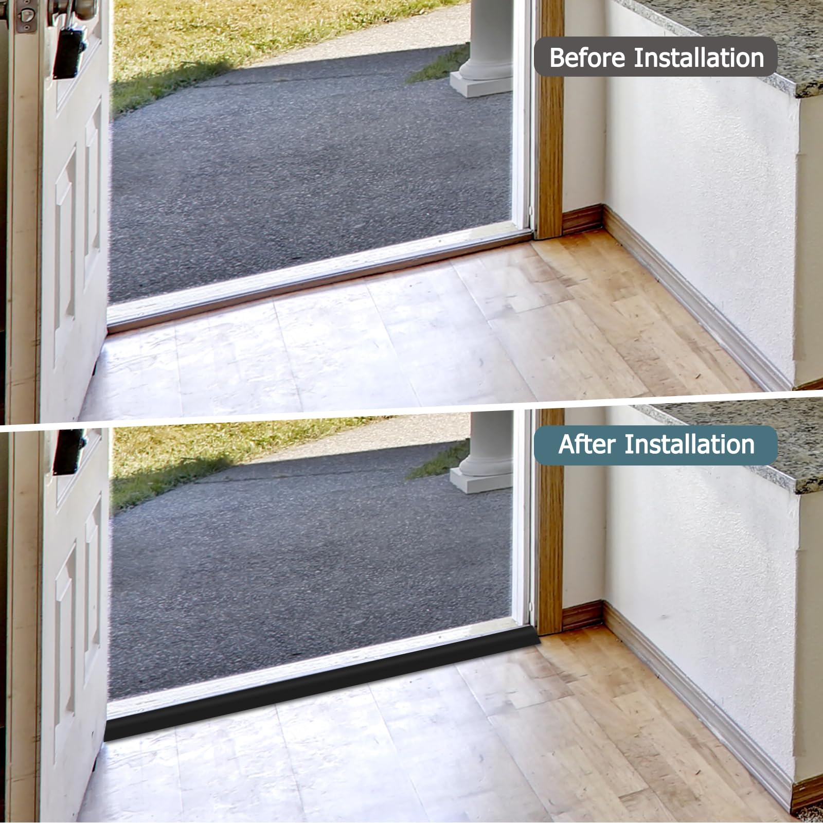 Snapklik.com : Heonay Vinyl Door Threshold Ramp For Doorways 2/5" To 3/ ...