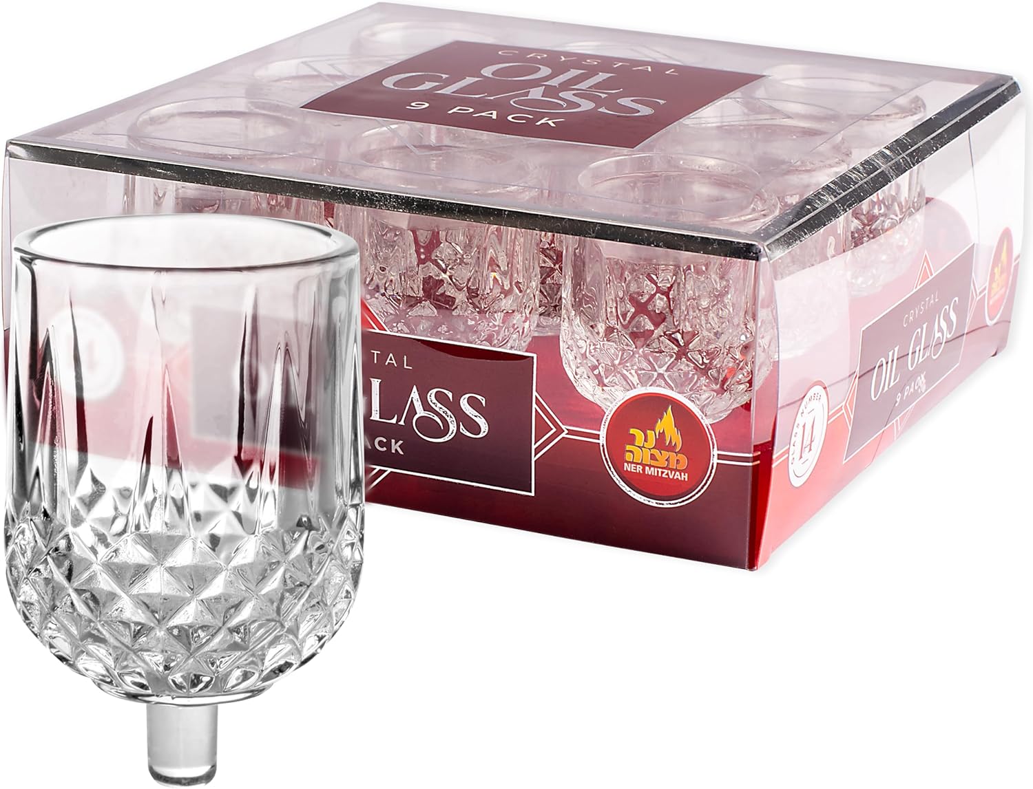 Amazon.com: Hanukkah Menorah Oil Cups – Crystal Elegant Holders for ...