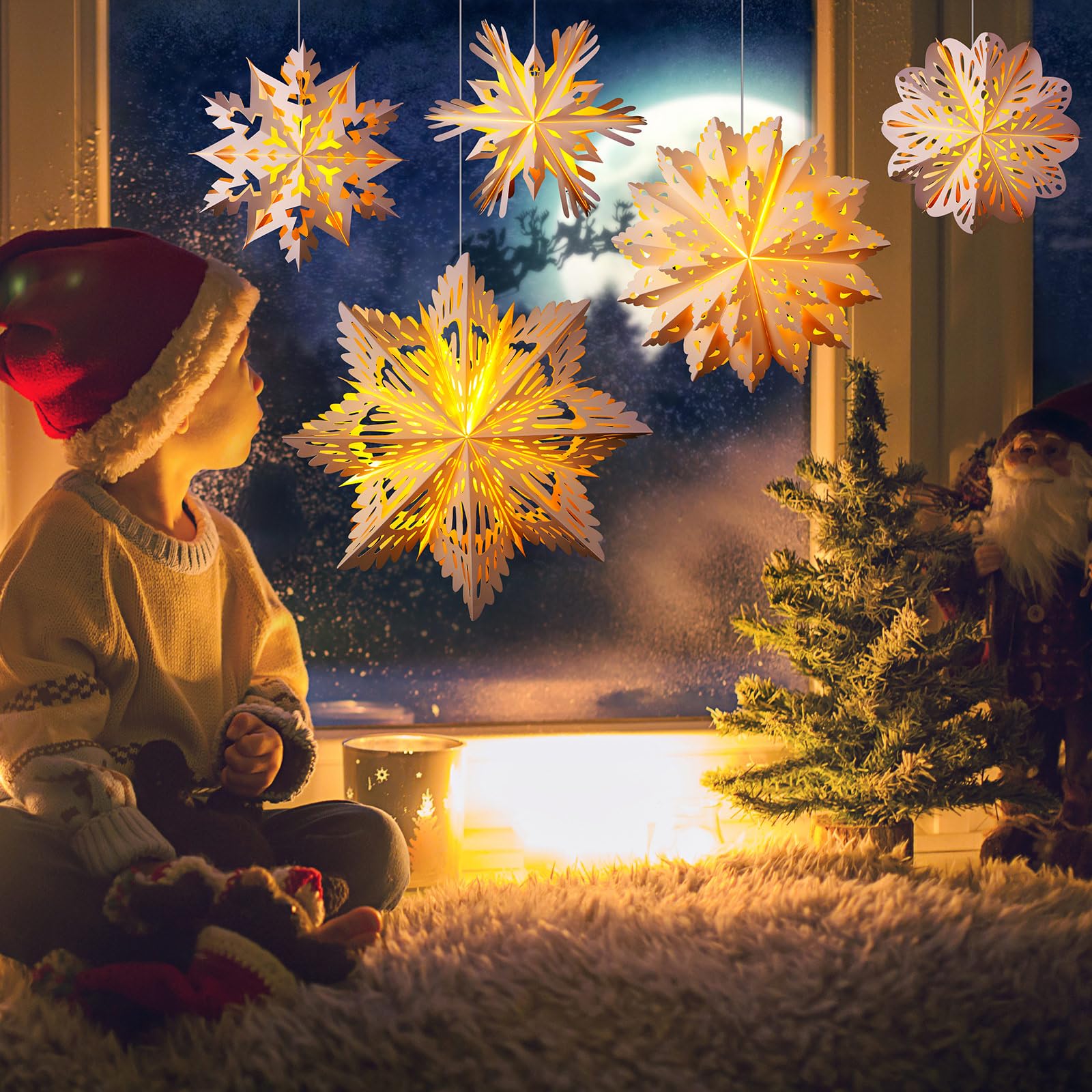 Paper Snowflake Lanterns Mudder Brandclub Mudder 5 Piece Snowflake