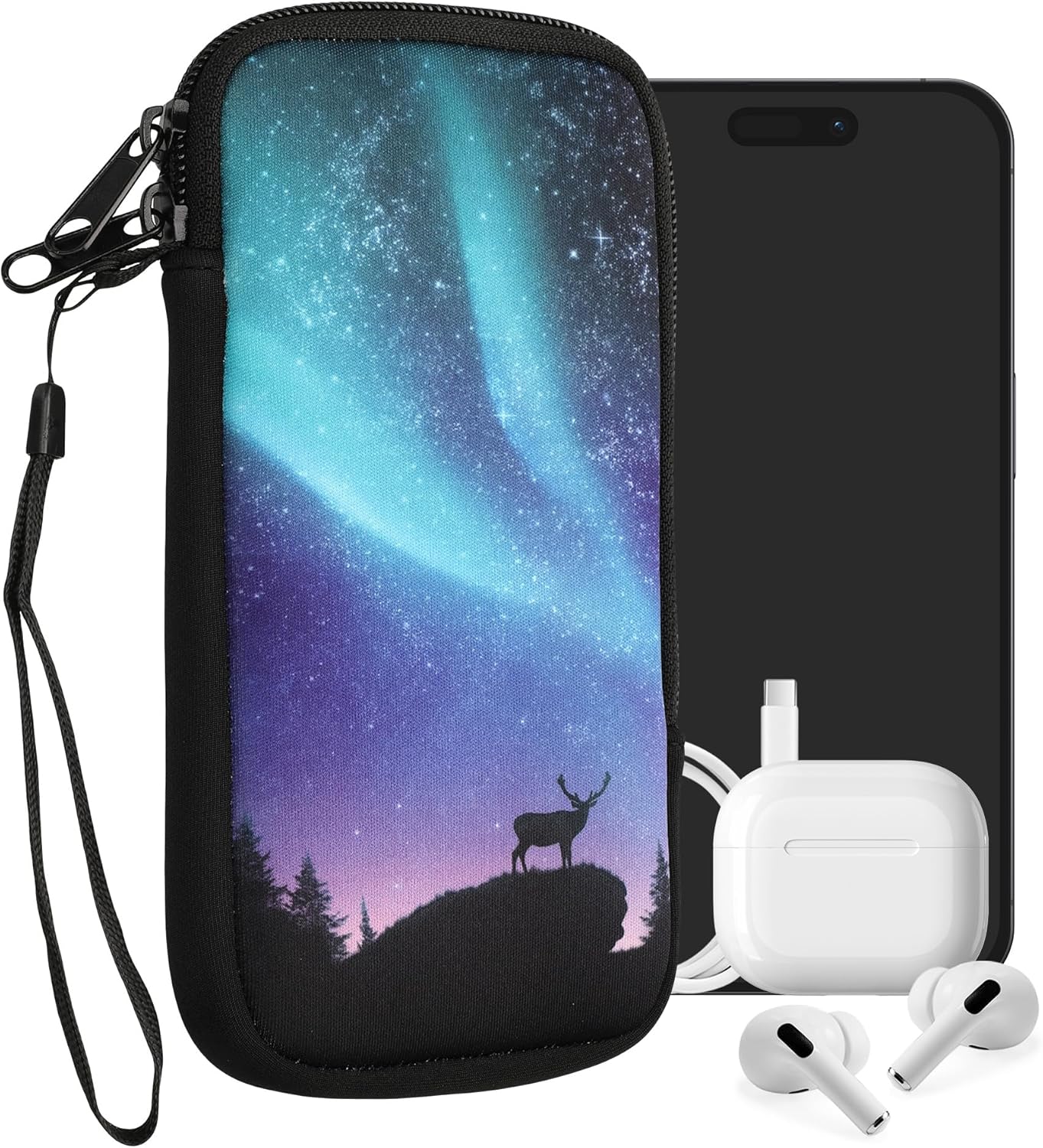 Amazon.com: kwmobile Neoprene Sleeve for Smartphone Size XXL - 7 ...