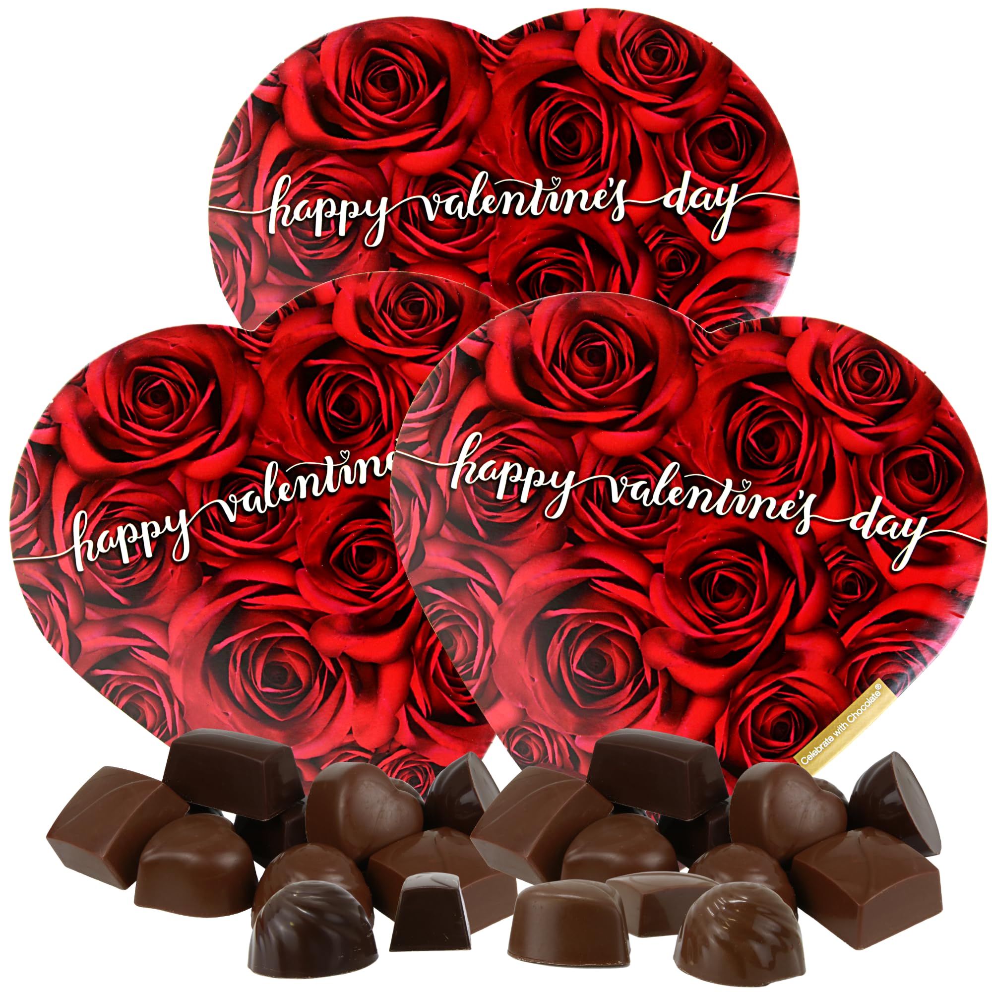 Amazon.com: Needzo Valentines Chocolate Truffle Heart Box Bundle ...