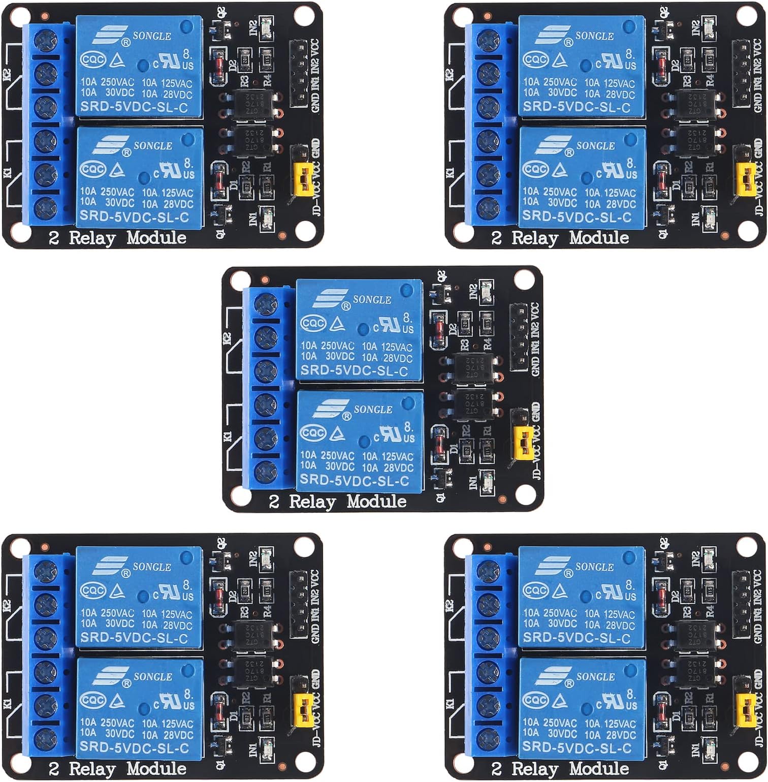 Amazon.com: Lystin 8 Channel DC 5V DC 230V Relay Module Control Board with Optocoupler for UNO ...