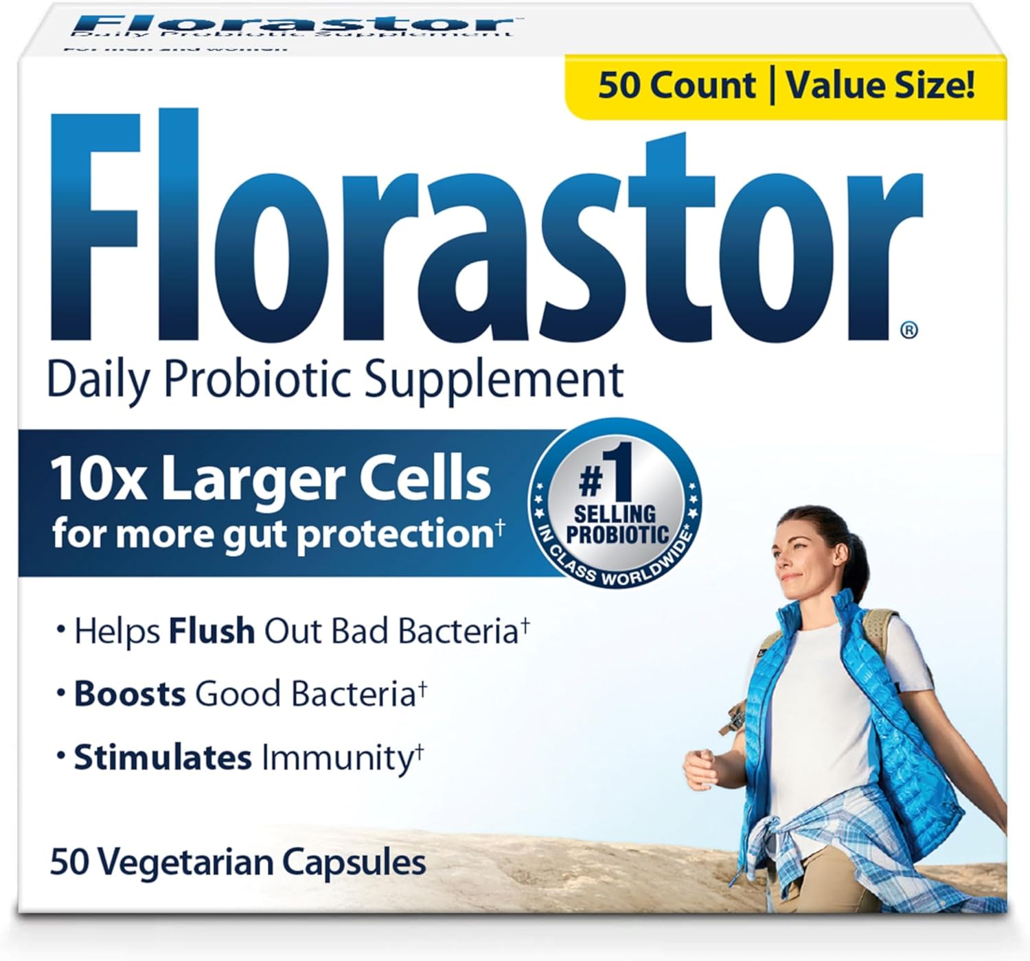 Amazon.com: Florastor Daily Probiotic Supplement for Women and Men ...