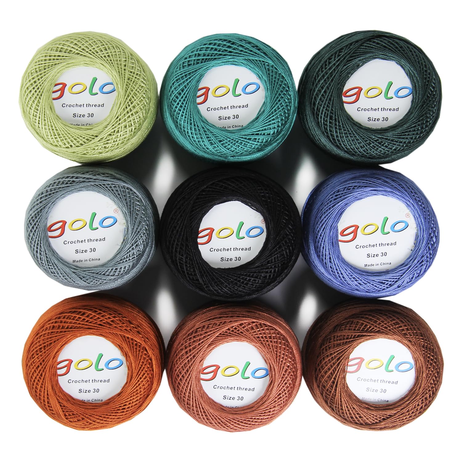 Amazon.com: golo Crochet Thread Size 30 Embroidery Thread 10g Crochet ...