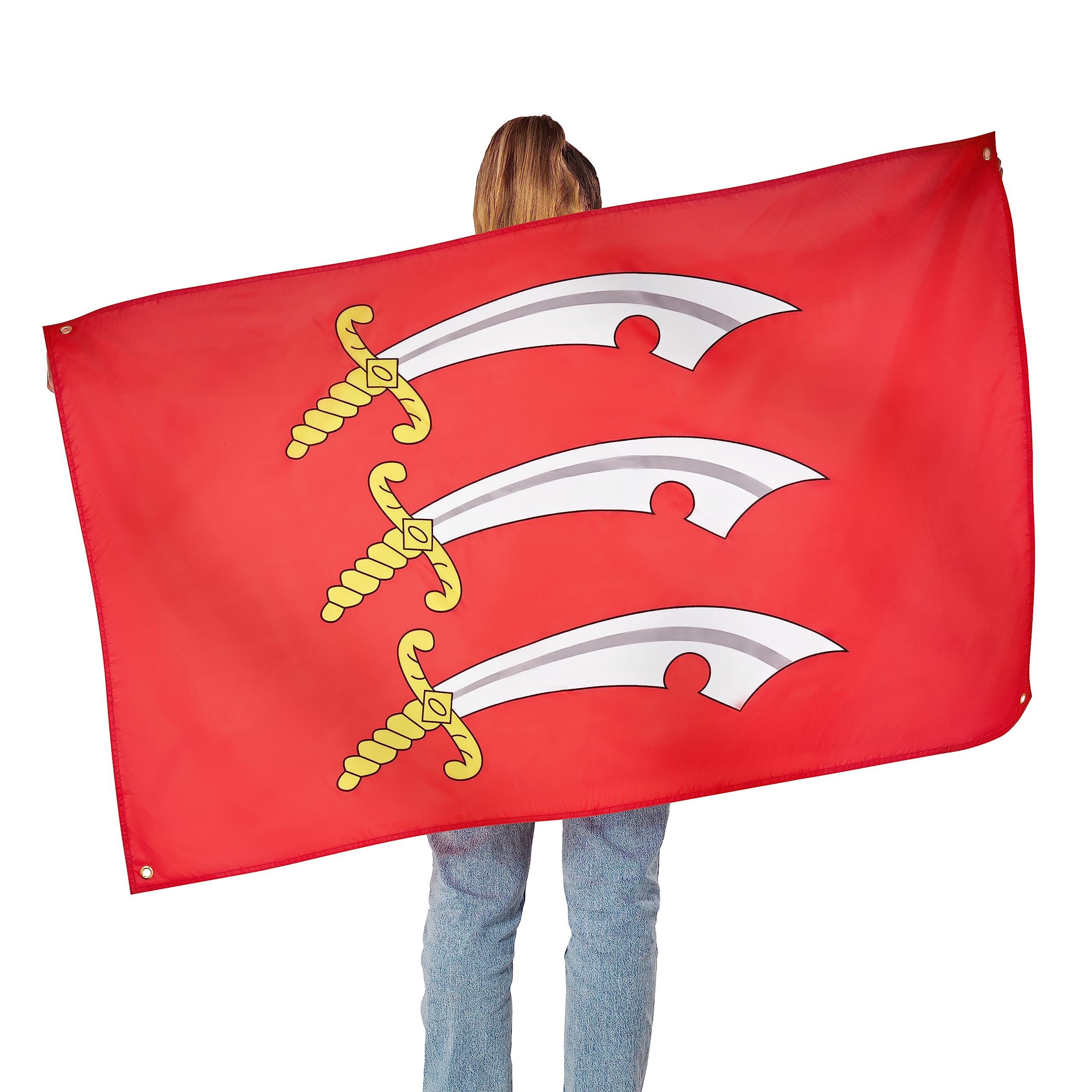 Runesol Essex Flag, 91x152cm, 3ft x 5ft, Three Seaxes, 4 Grommets ...