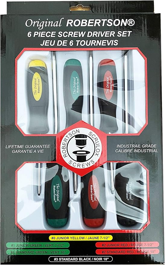 6 Pcs Original Robertson® Screw Drivers, Screwdriver Sets - Amazon Canada