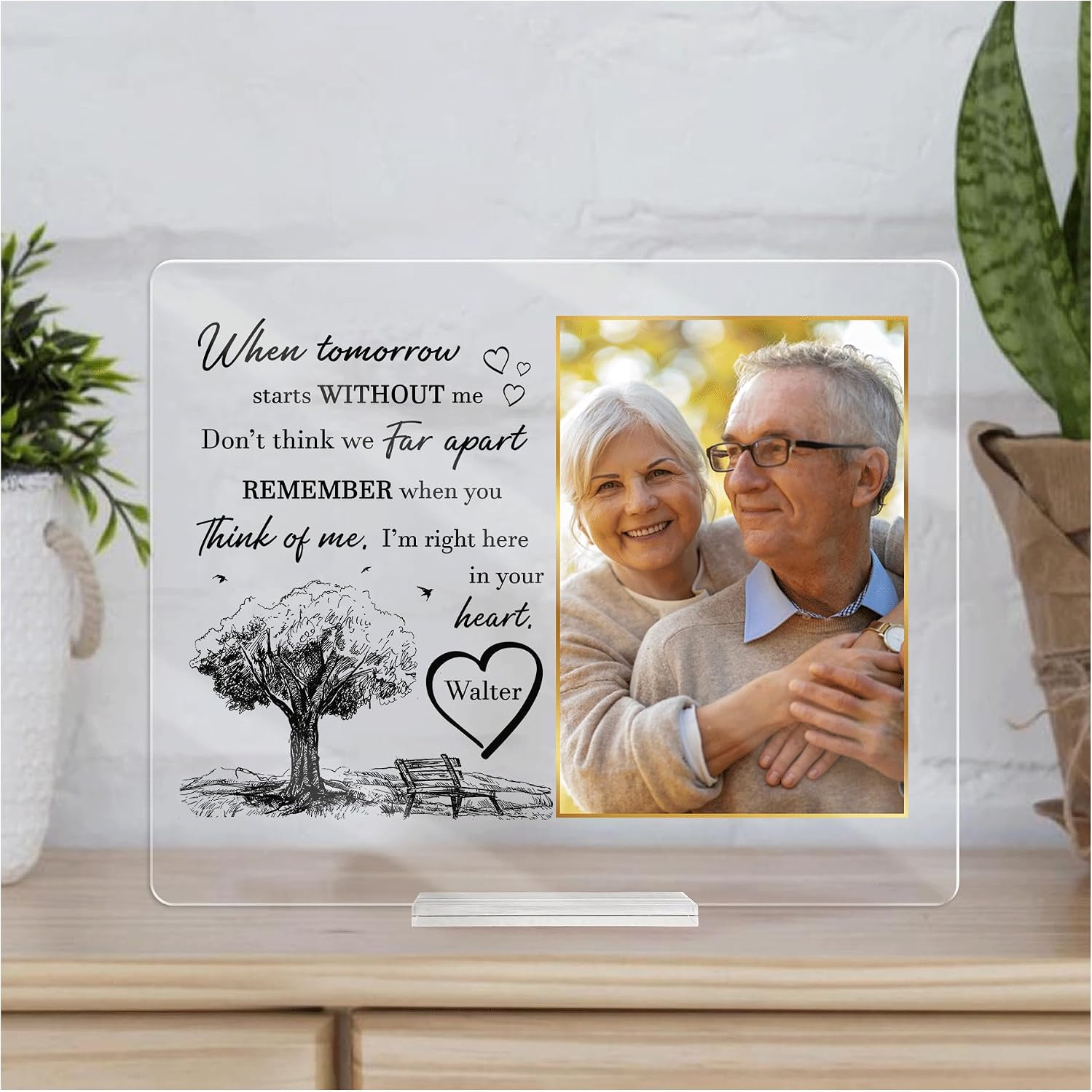 Amazon.com: Foxcorner Personalized Memorial Sympathy Acrylic Plaque ...