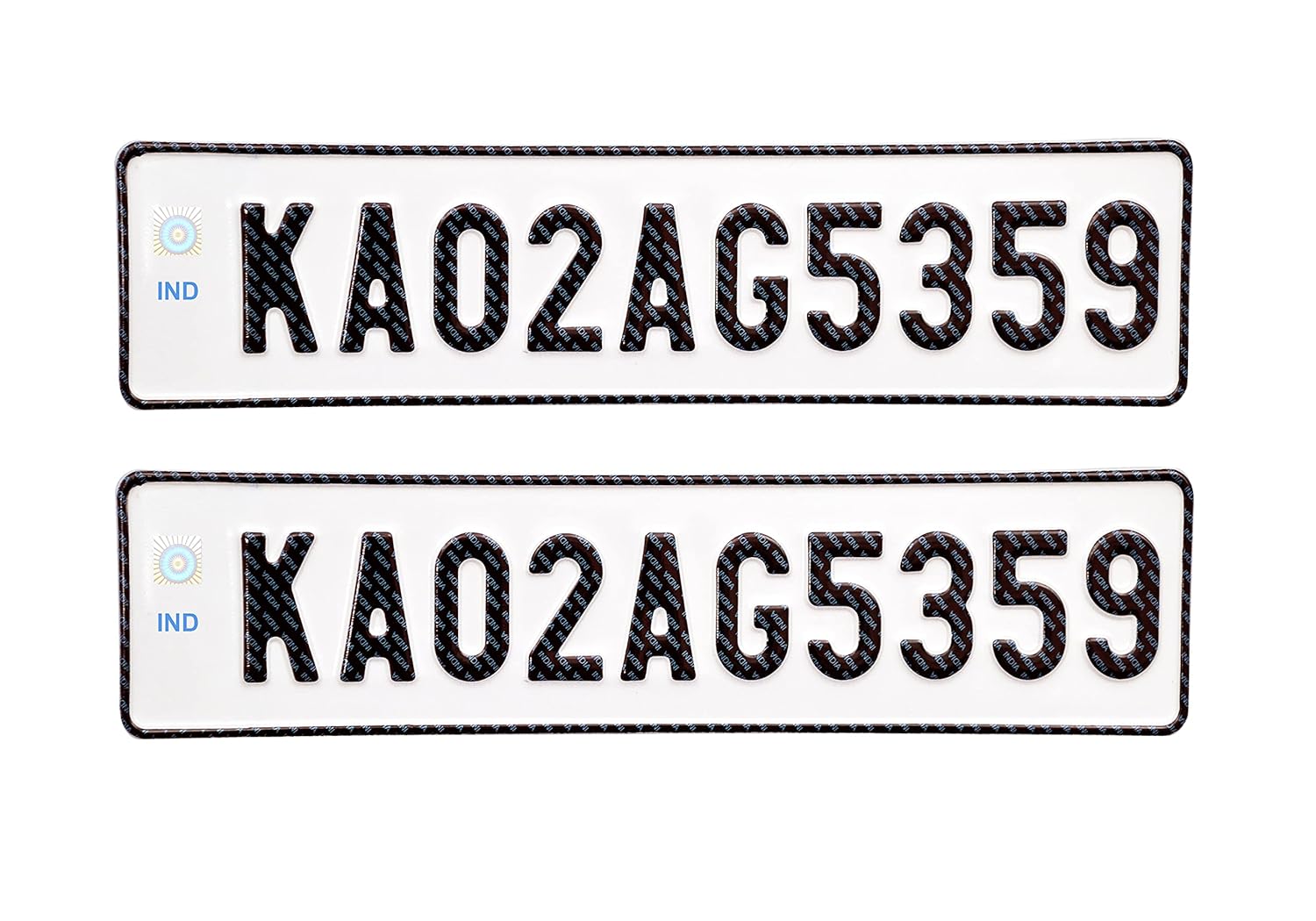 INNOVQARAJ Embossed IND Number Plate For CAR Road Legal Font No Bar innovqaraj-embossed-ind-number-plate-for-car-road-legal-font-no-bar