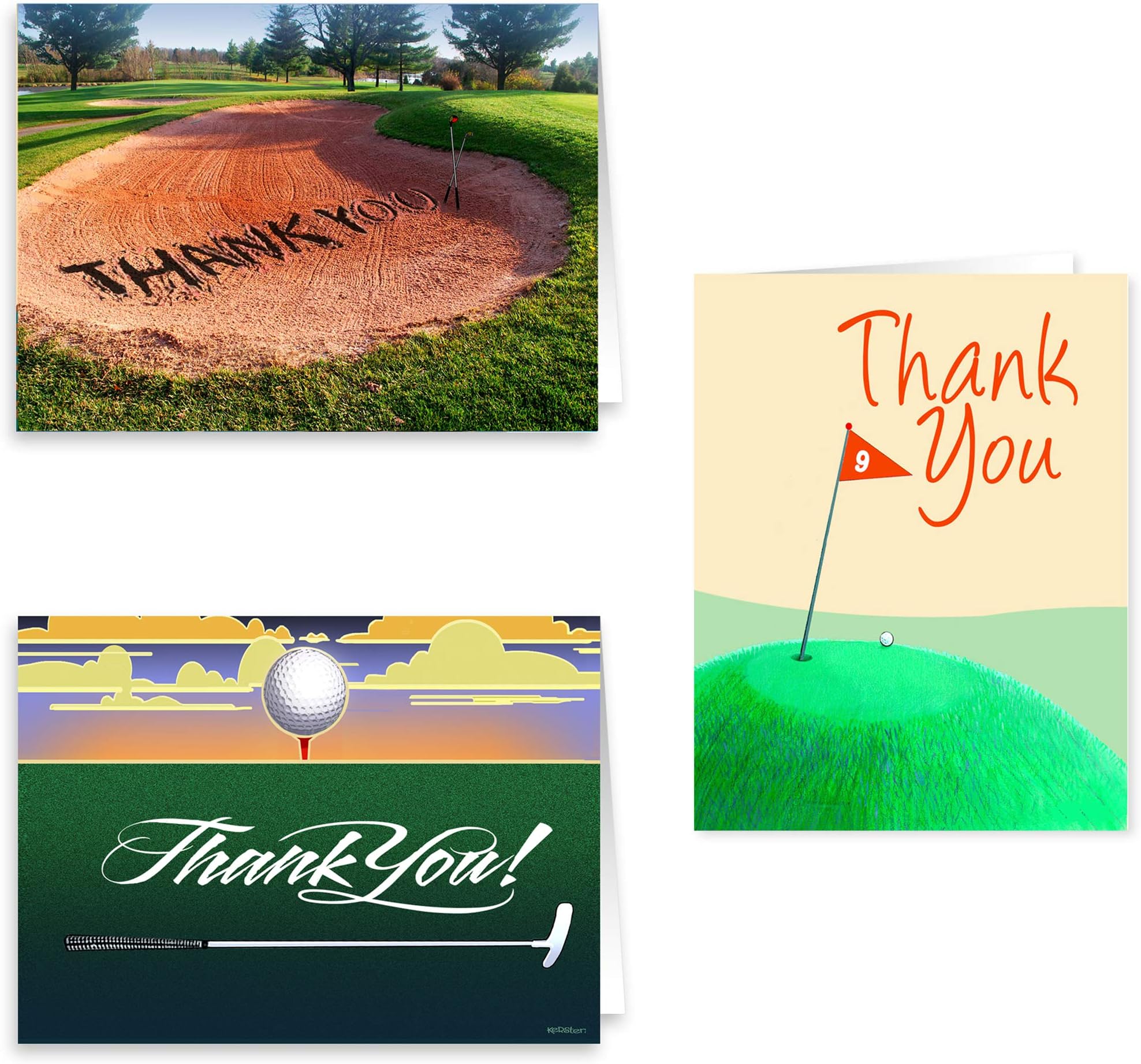 Amazon.com : Stonehouse Collection | Golfing Theme Thank You Note Card ...