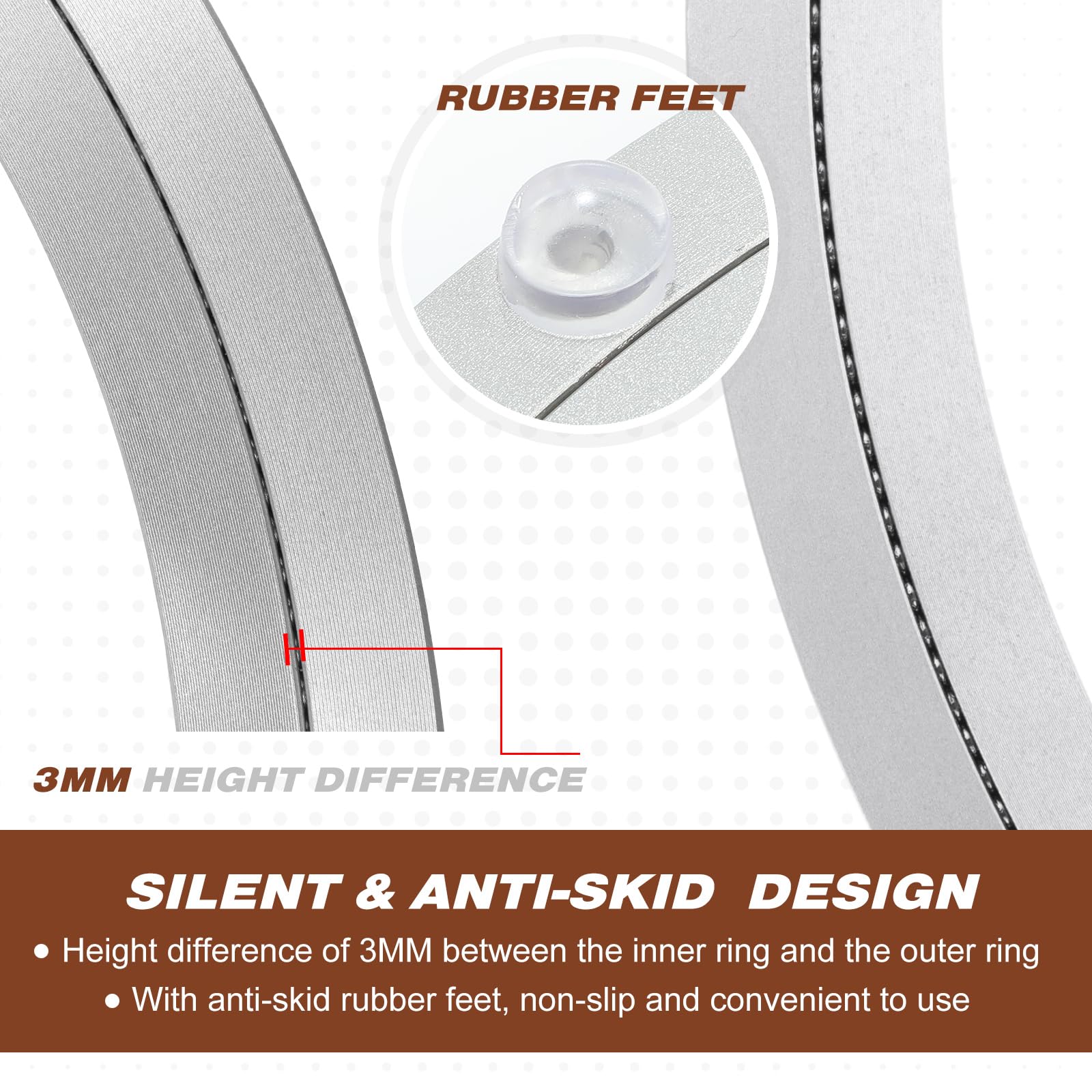 Snapklik.com : 2 Pack 16 Inch Lazy Susan Hardware Aluminum Alloy ...