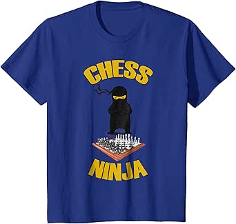 Amazon.com: Funny Chess Ninja T-shirt Grandmaster Game Geek Nerd Gift ...