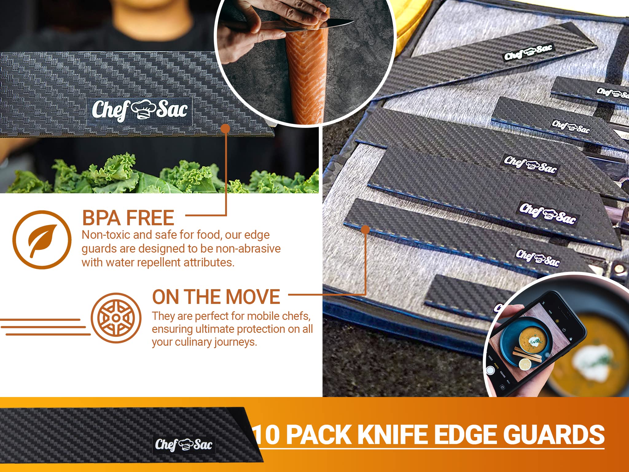 Snapklik.com : Chef Sac Knife Edge Guards Universal Knife Cover ...