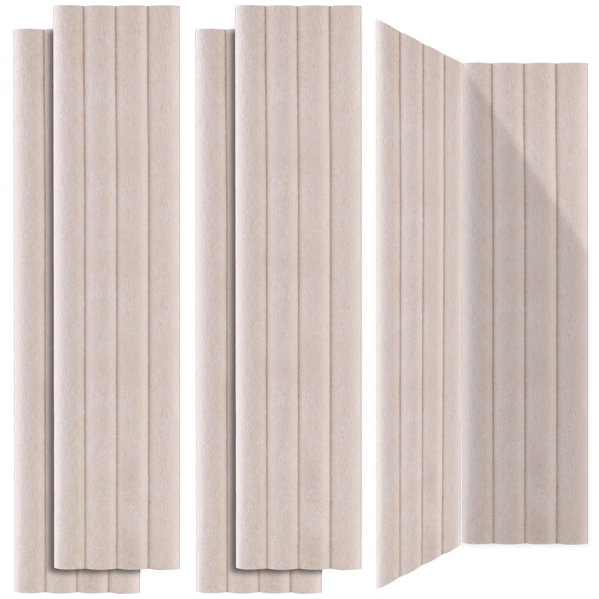 Snapklik.com : BUBOS 6 Pack Large Acoustic Panels,472"x11"3D Wave ...