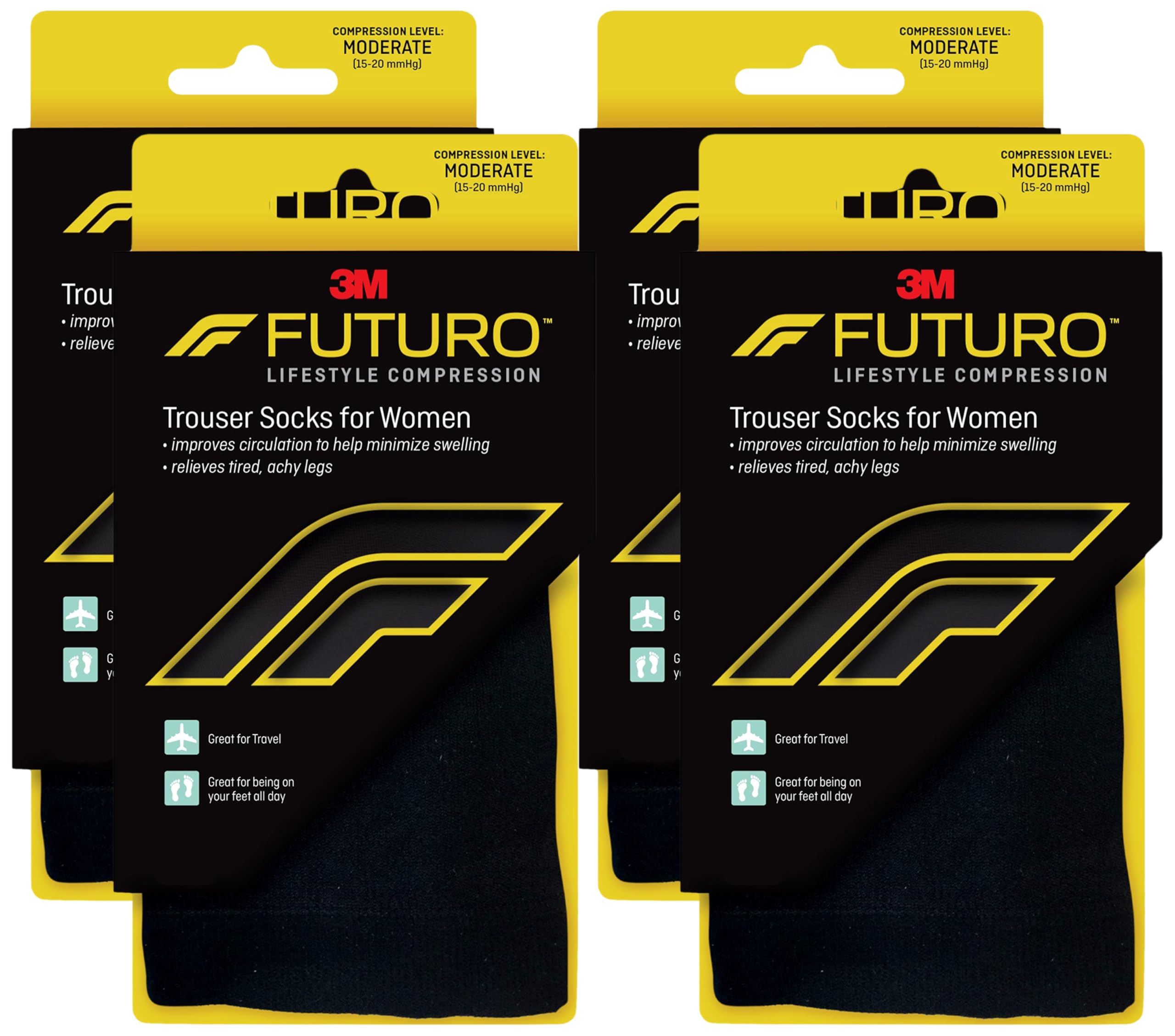 Amazon.com: Futuro - 71043EN Trouser Socks for Women, Moderate ...