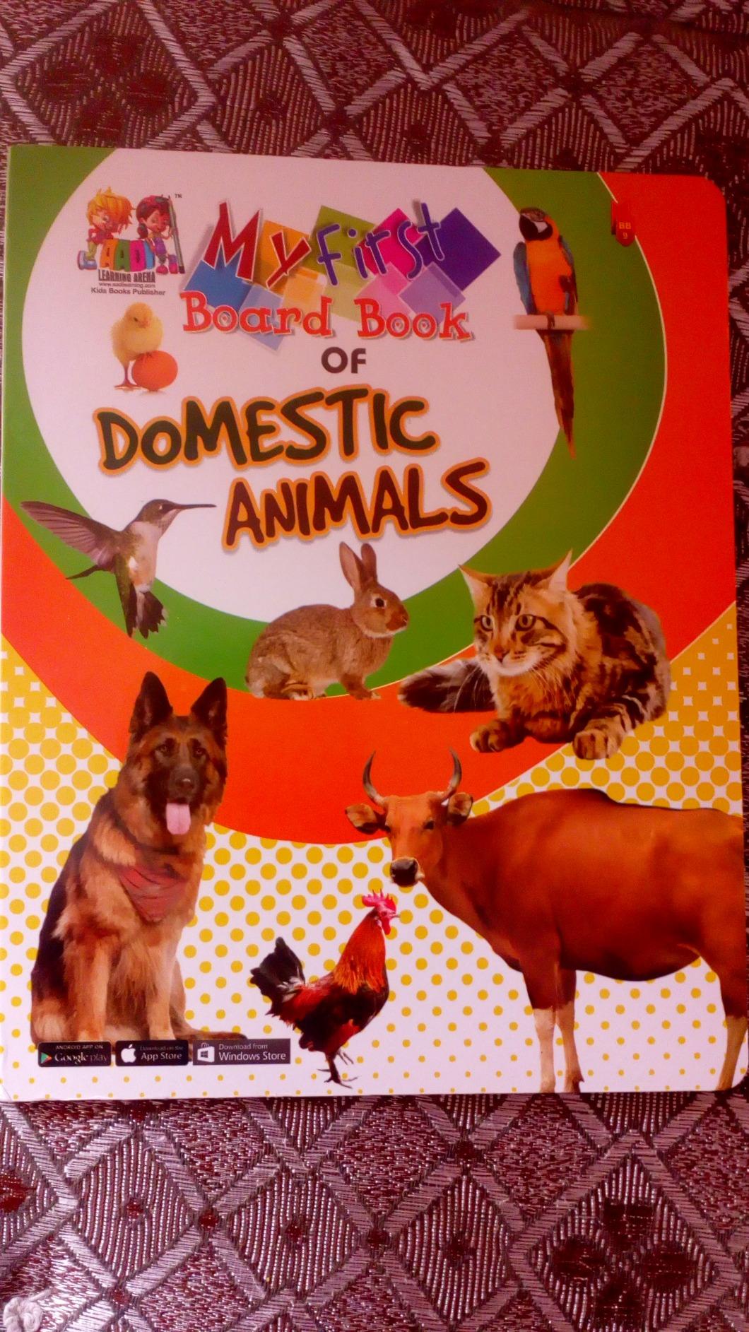 Buy My First Cute Board Book of Domestic Animals Reading for Kids and ...