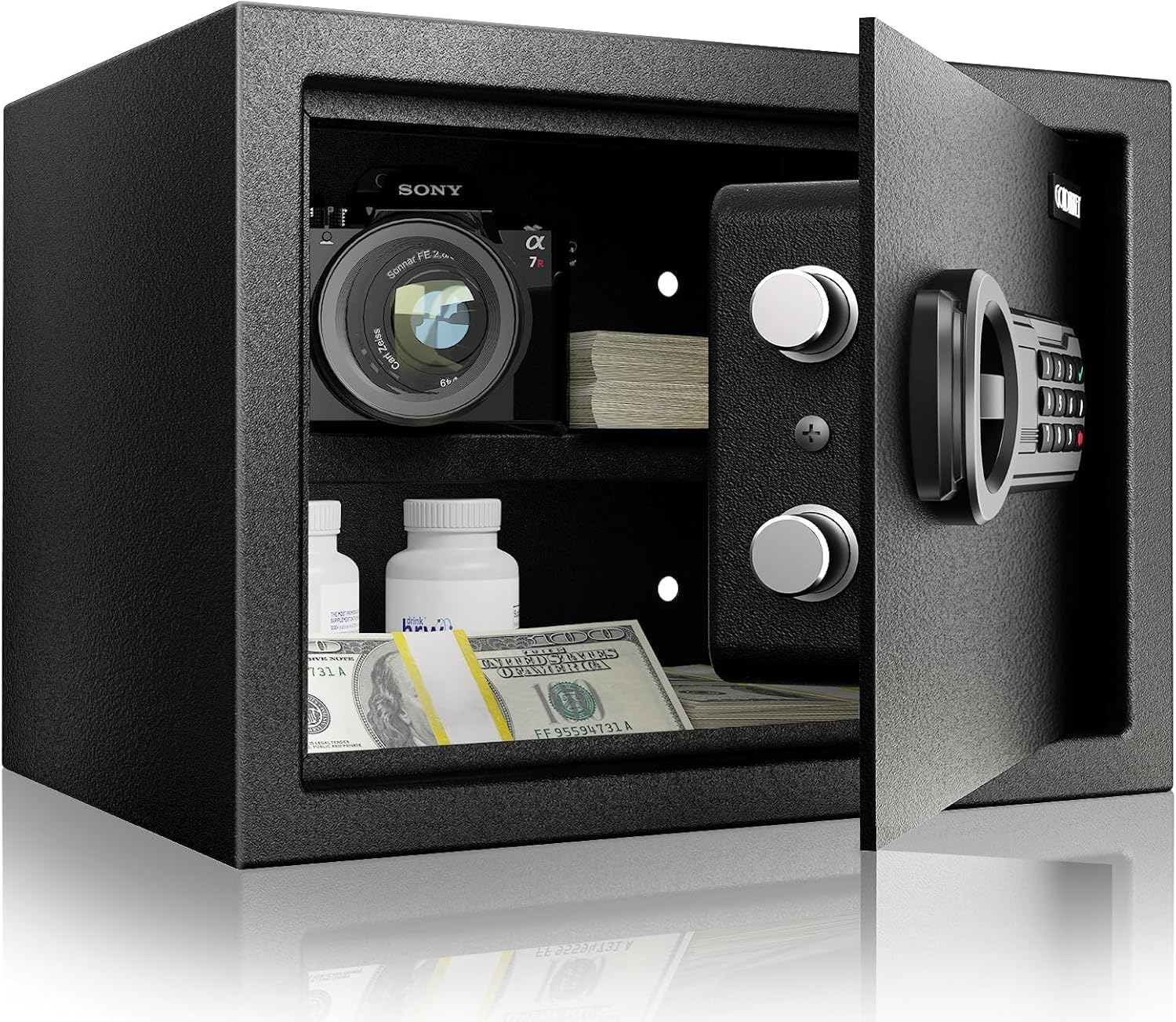 Tenamic Deluxe Safe Box 1.2 Cubic Feet Electronic Digital Security Box ...
