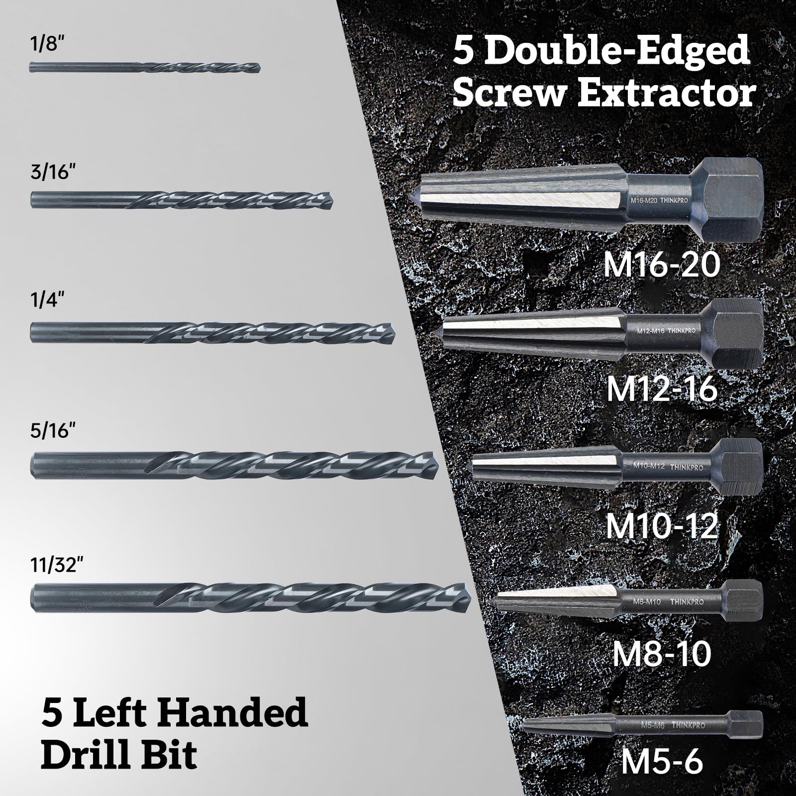 Snapklik.com : Bolt Extractor Kit,10PC Screw Extractor And Left Hand ...