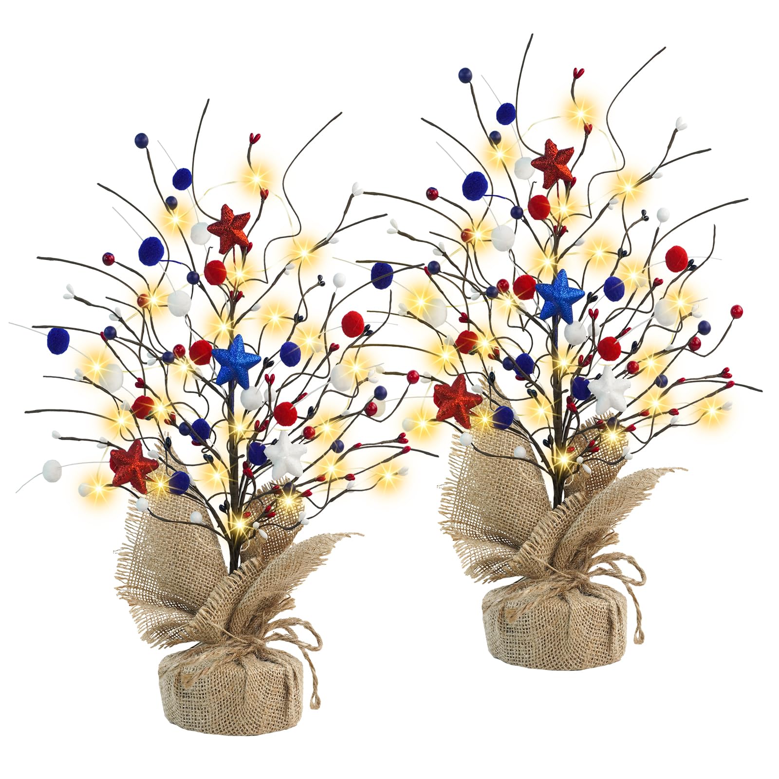 Snapklik.com : Prashent 2 Pack 4th Of July Patriotic Decoration 18 Inch ...