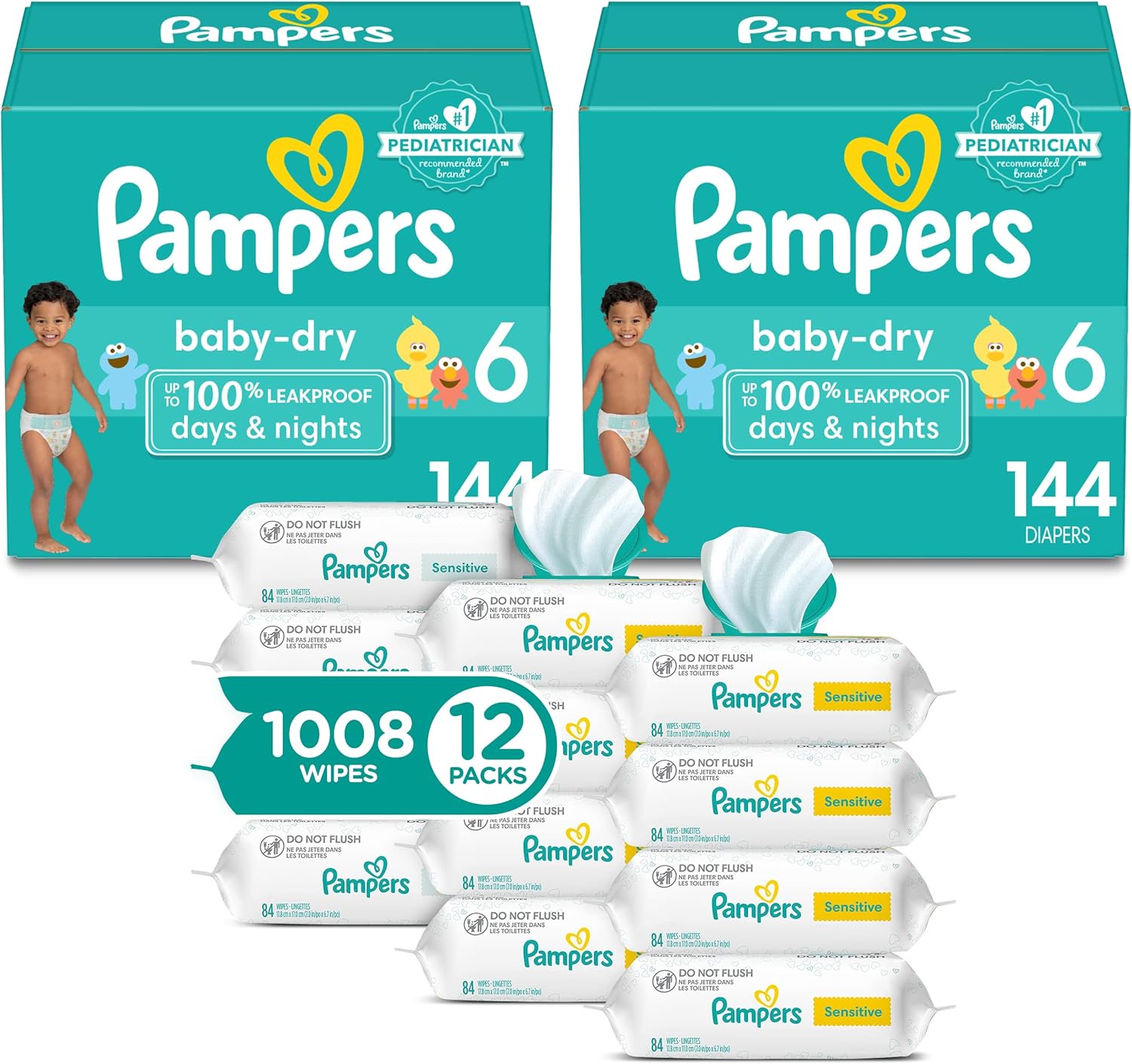 Amazon.com: Pampers Baby Dry Disposable Baby Diapers Size 6, 2 Month ...