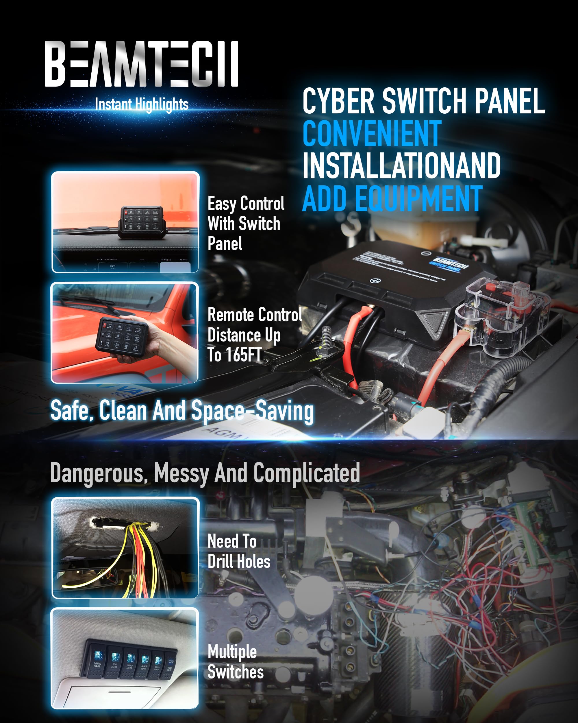 Snapklik.com : Wireless 12 Gang Switch Panel, RGB Multifunction Switch ...