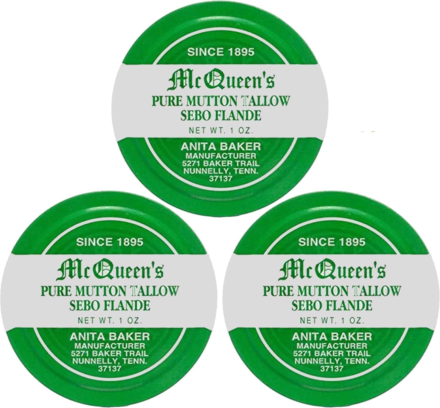 Pure McQueen's Mutton Tallow 1 oz Sebo Flande Carnero (3)-3 : Amazon.ca ...