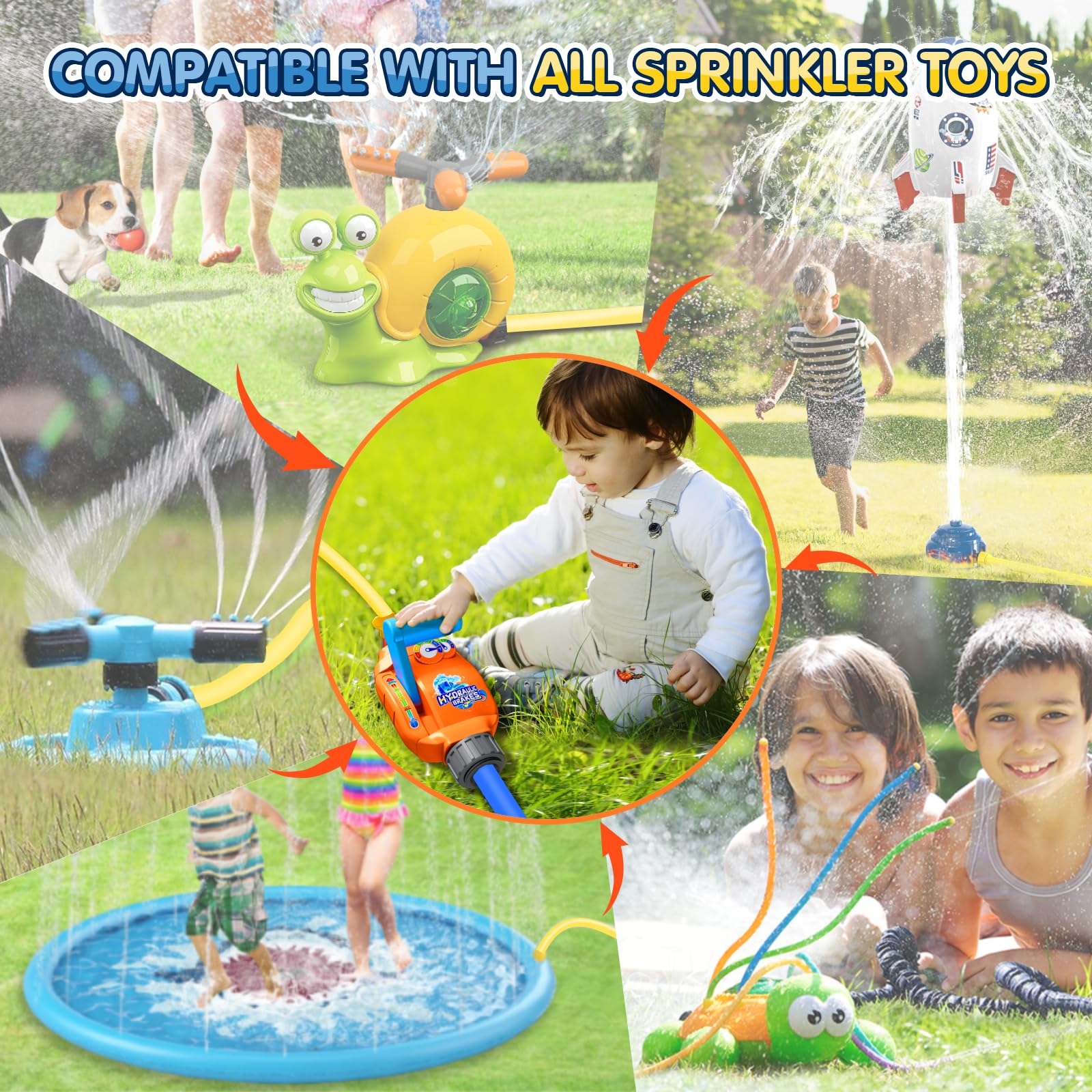 Snapklik.com : VATOS Warer Valve For Sprinkler Toy, Adjustable Control ...