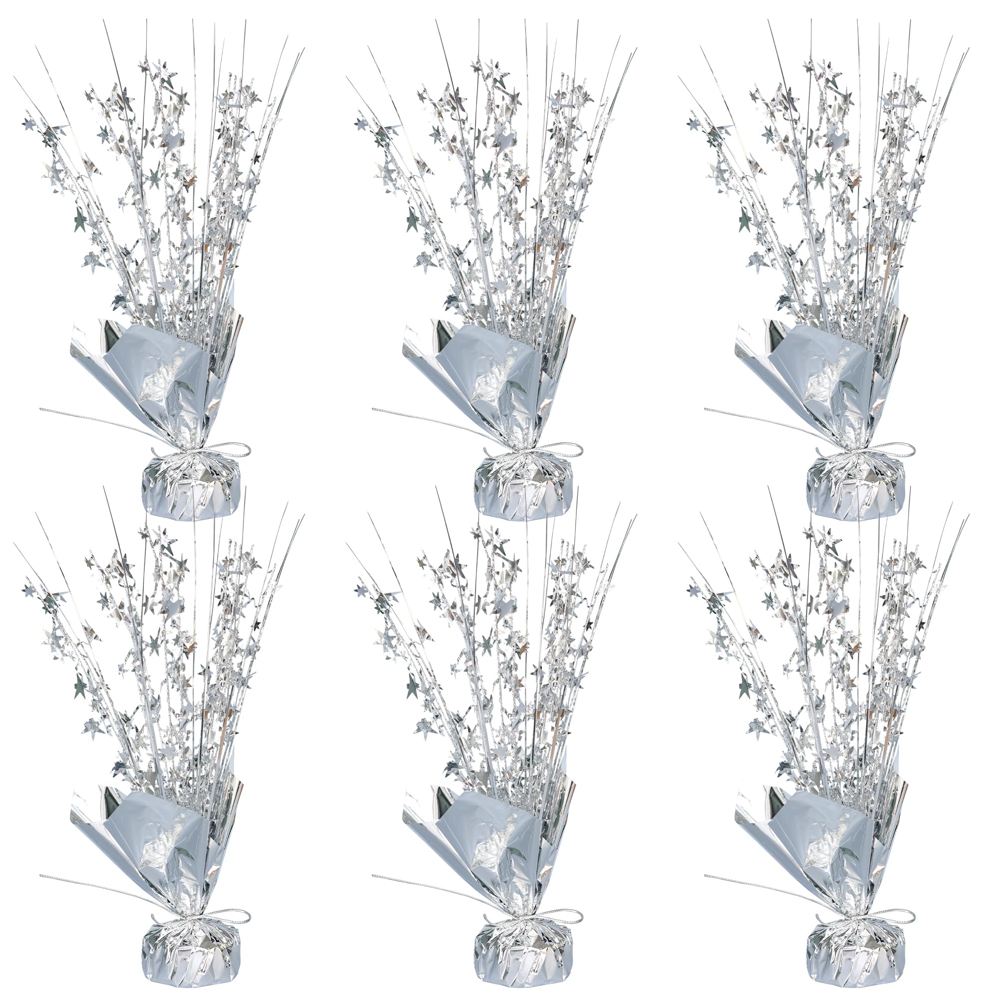 Gyufise 6 Pack Metallic Foil Spray Centerpiece Star Table Decoration ...