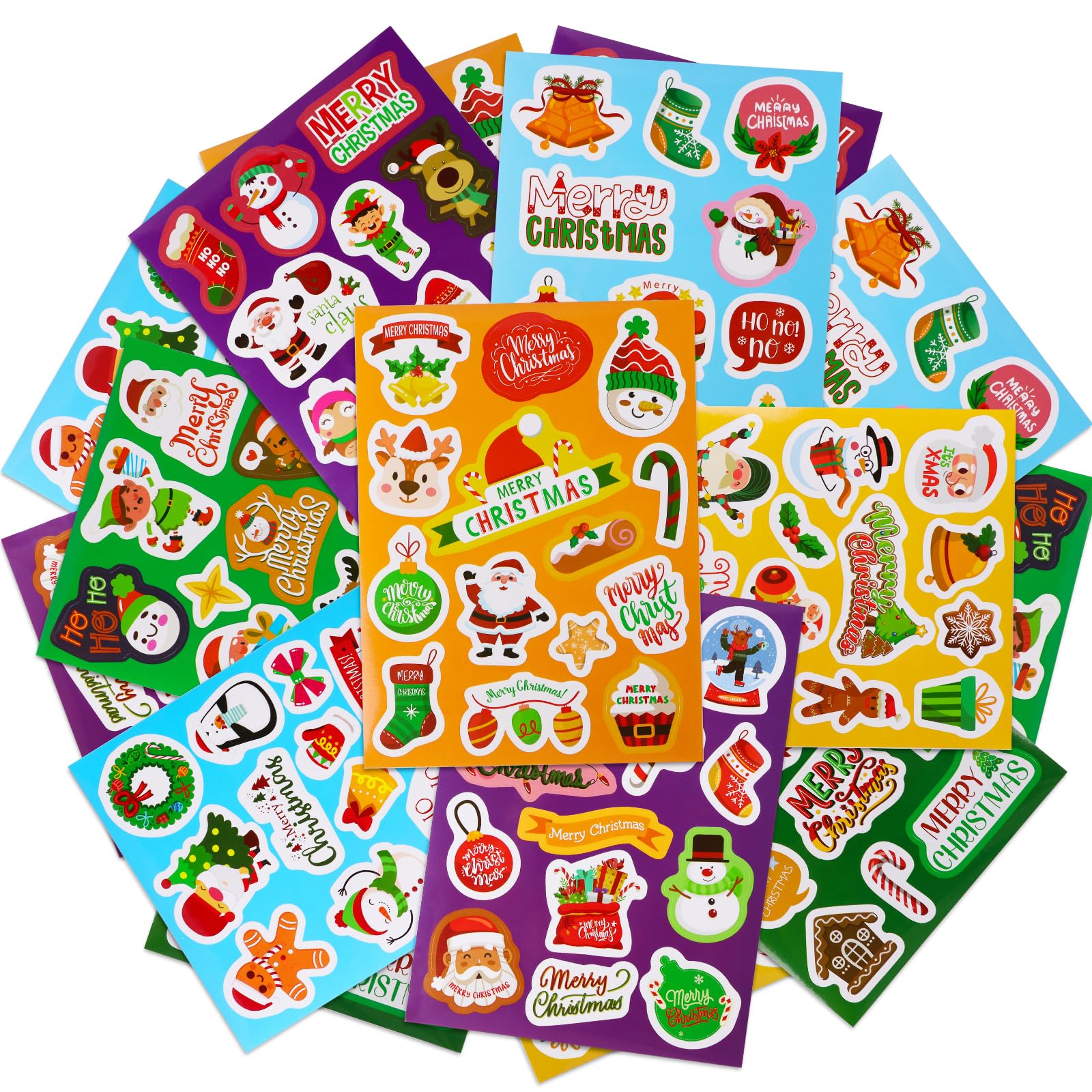 214pcs Christmas Stickers for Crafts Card Making Kids Self Adhesive ...