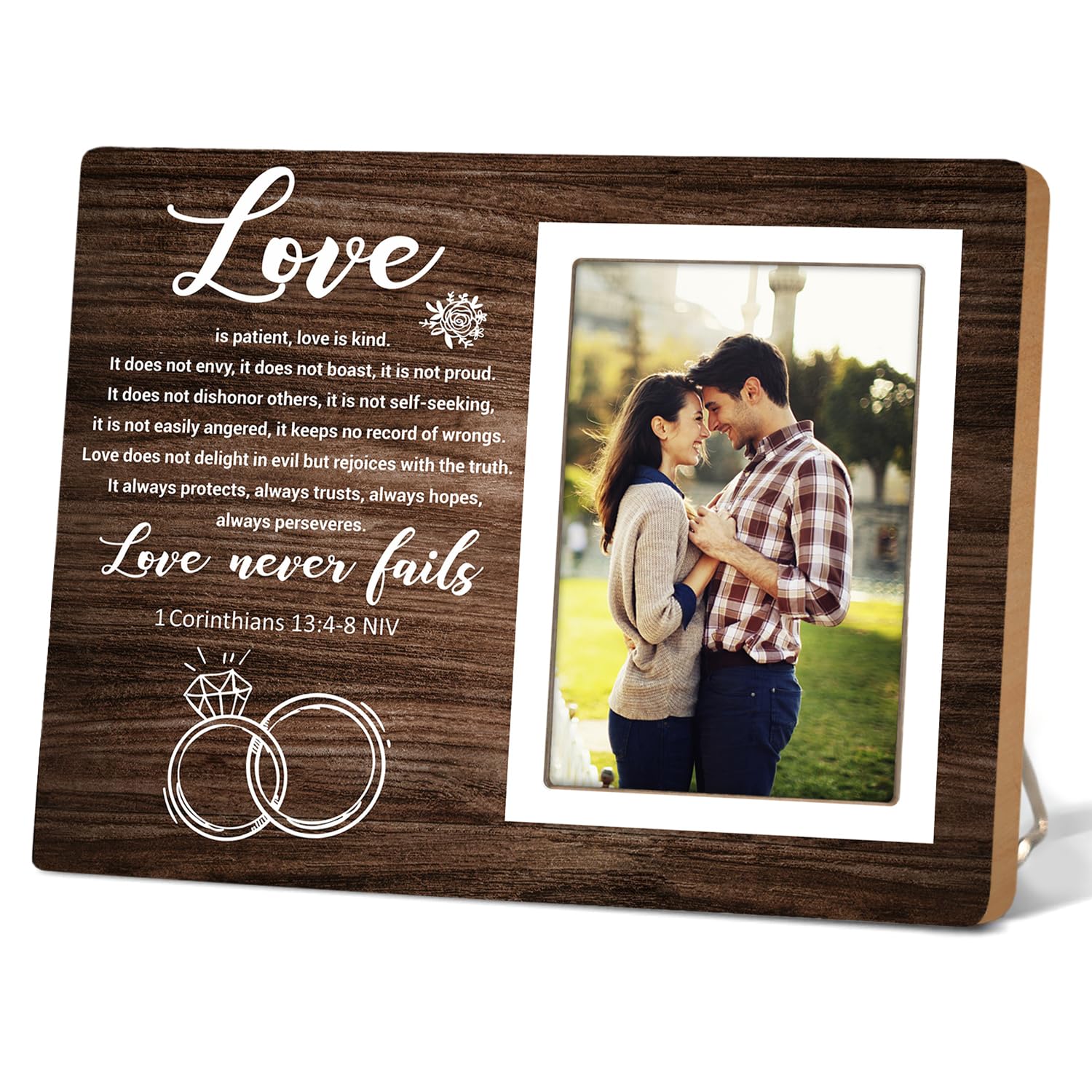 Amazon.com - Itsoly Rustic Photo Frame,Gift Picture Frame,1 Corinthians ...