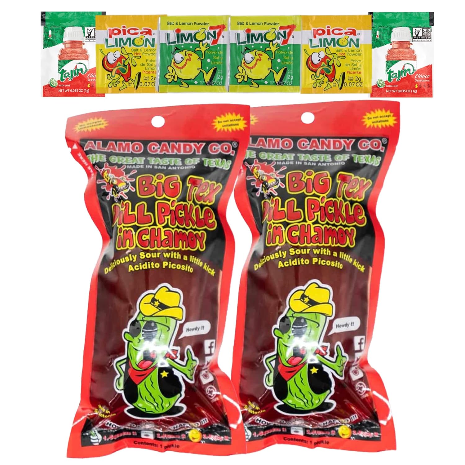 Amazon.com : Chamoy Pickles - Pack of 2 Big Tex Dill Pickle in Chamoy ...